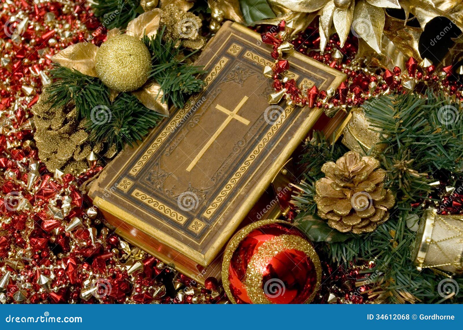 Christian Christmas foto de archivo. Imagen de acebo - 34612068