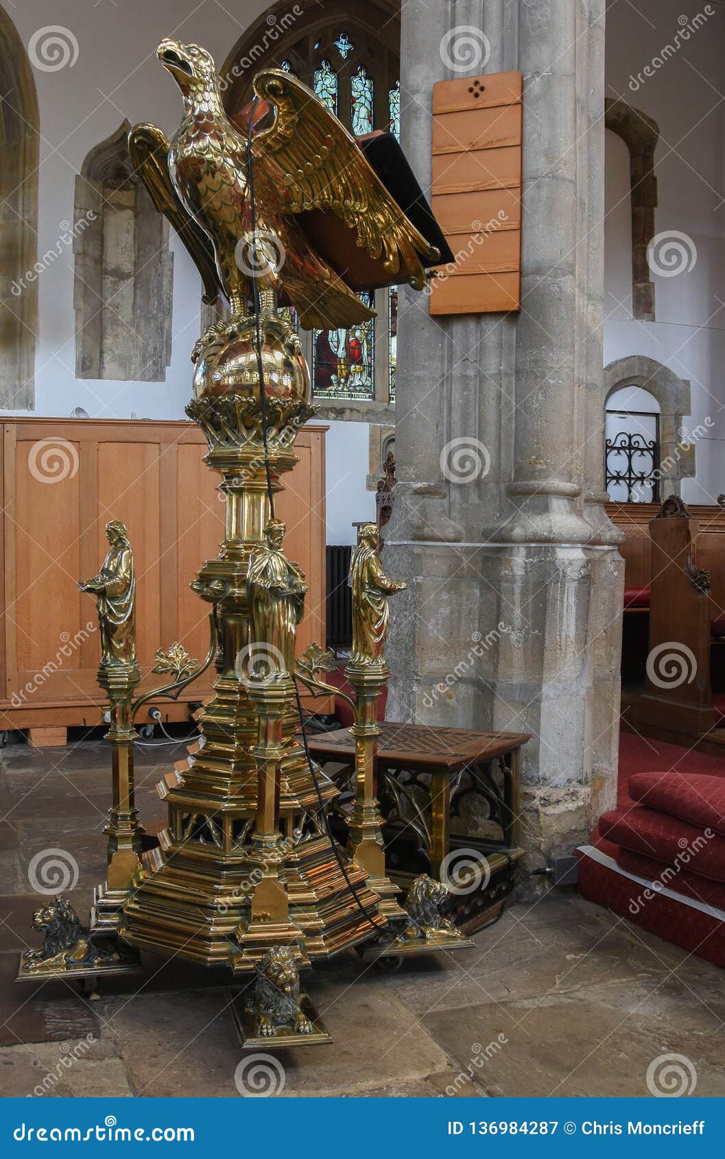 St Dunstans Church Lectern editorial photography. Image of europe ...