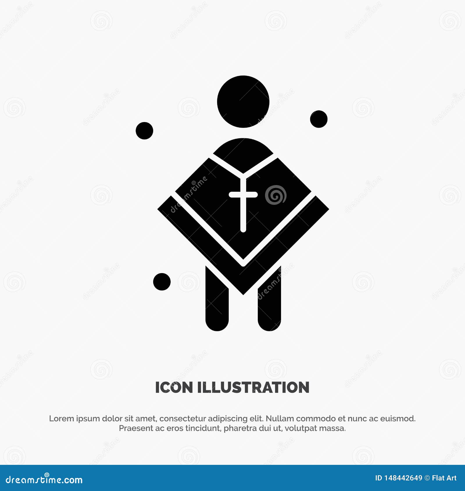 Christian, Church, Male, Man, Preacher Solid Glyph Icon Vector Stock ...
