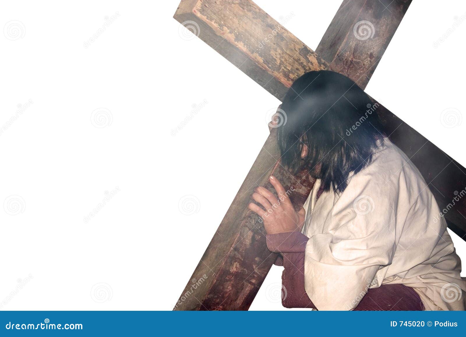 Christian and the cross stock photo. Image of crucifiction - 745020