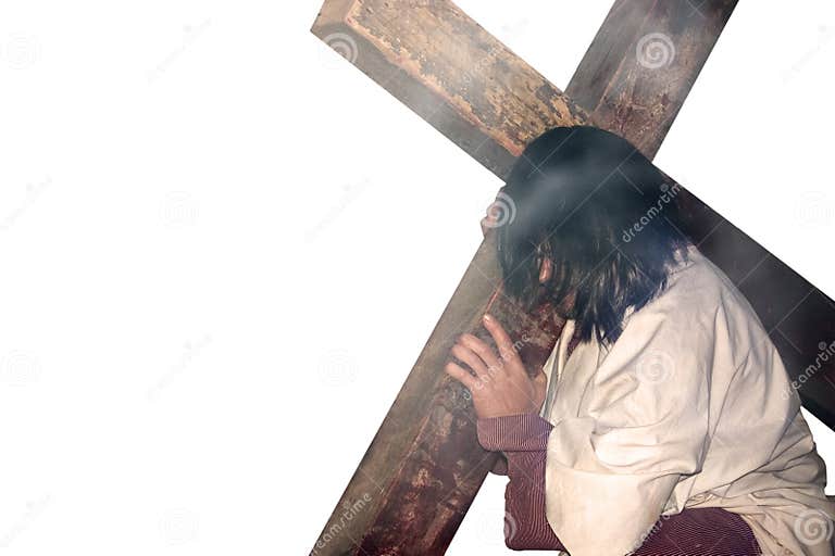 Christian and the cross stock photo. Image of crucifiction - 745020