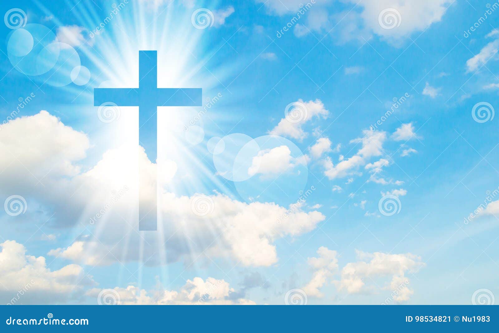 Christian Cross Appears Bright in the Sky Stock Image - Image of faith ...