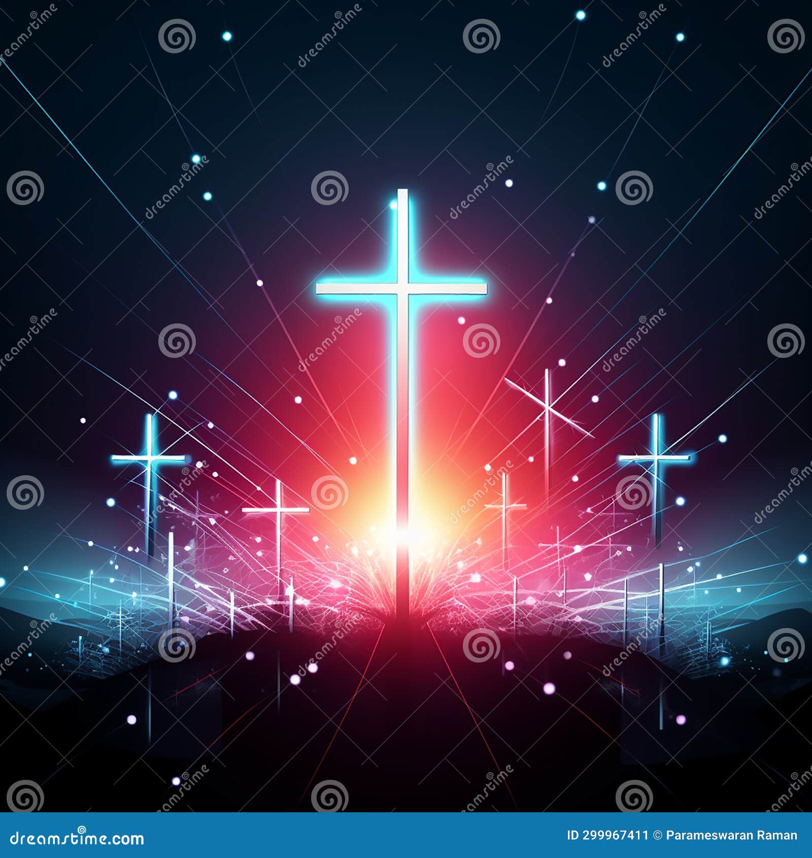 Christian cross stock illustration. Illustration of christian - 299967411
