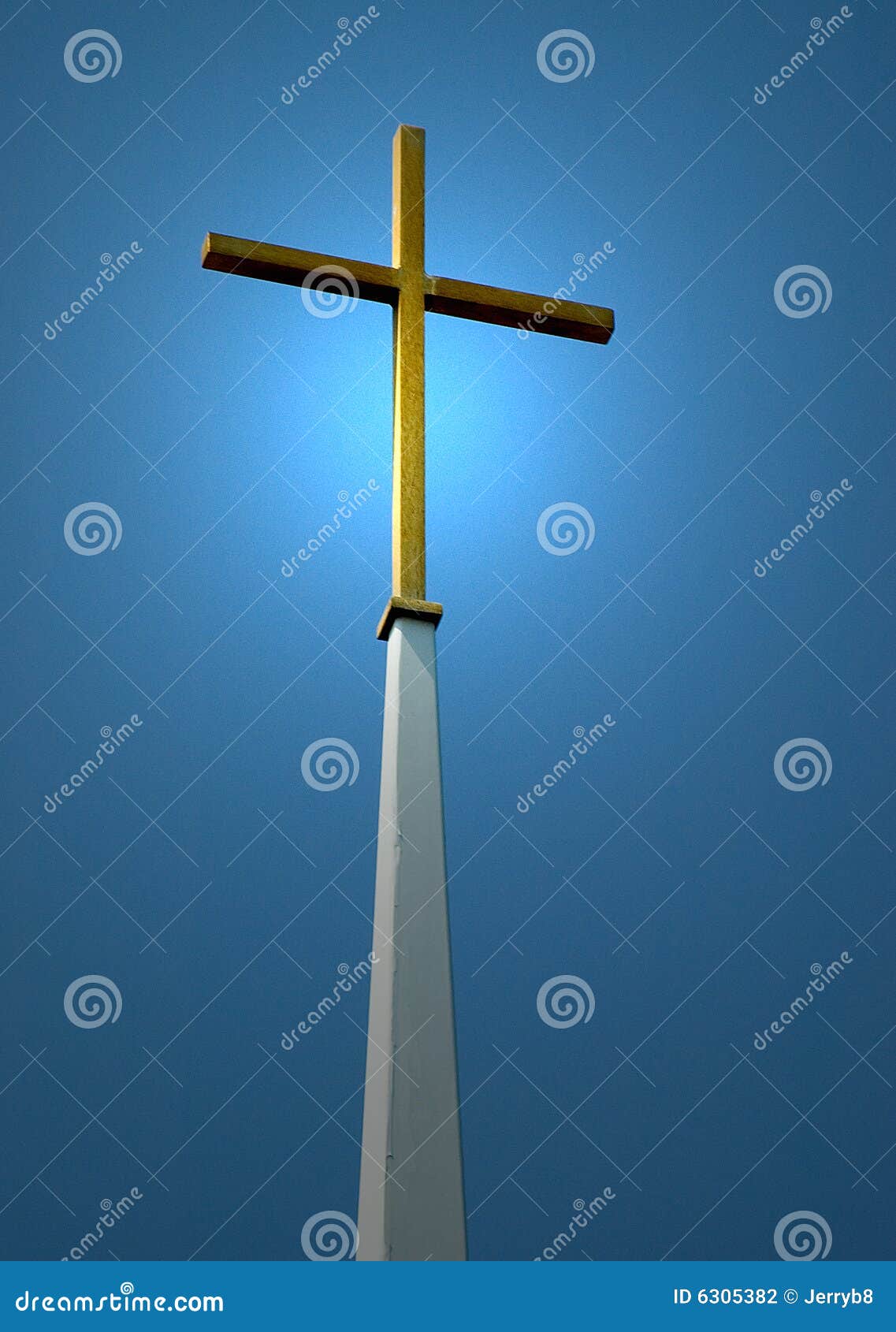 Christian cross on blue stock photo. Image of blue, tall - 6305382