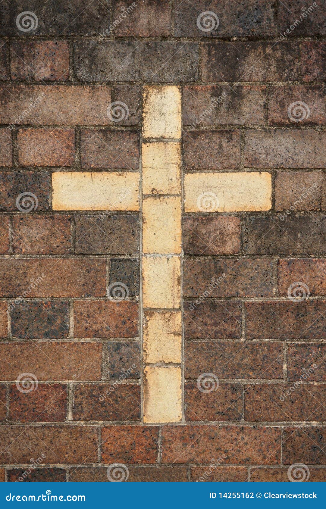 Christian Cross in Brick Wall Stock Photo - Image of spiritual, easter ...