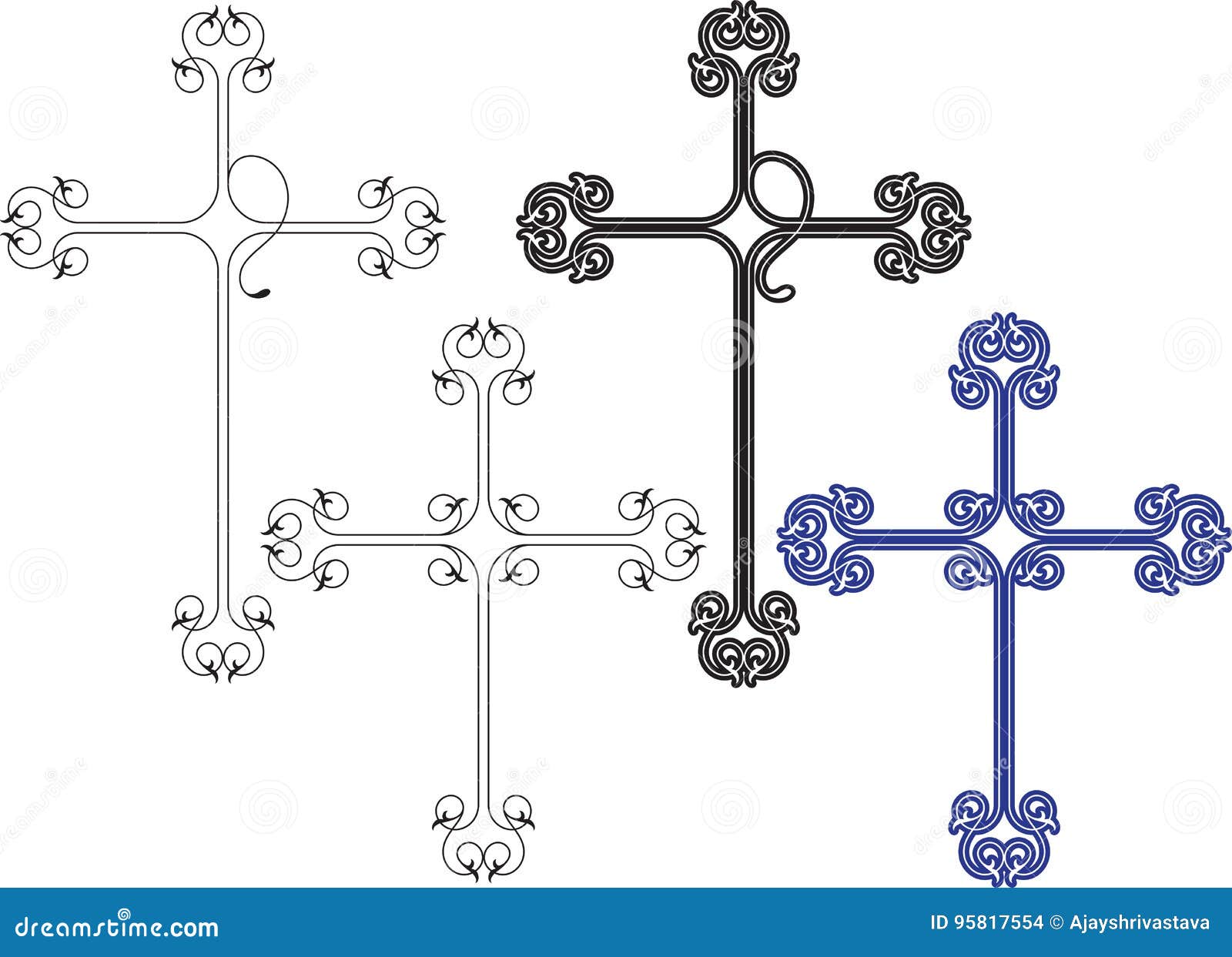 Christian Cross Design ilustração do vetor. Ilustração de cristianismo ...