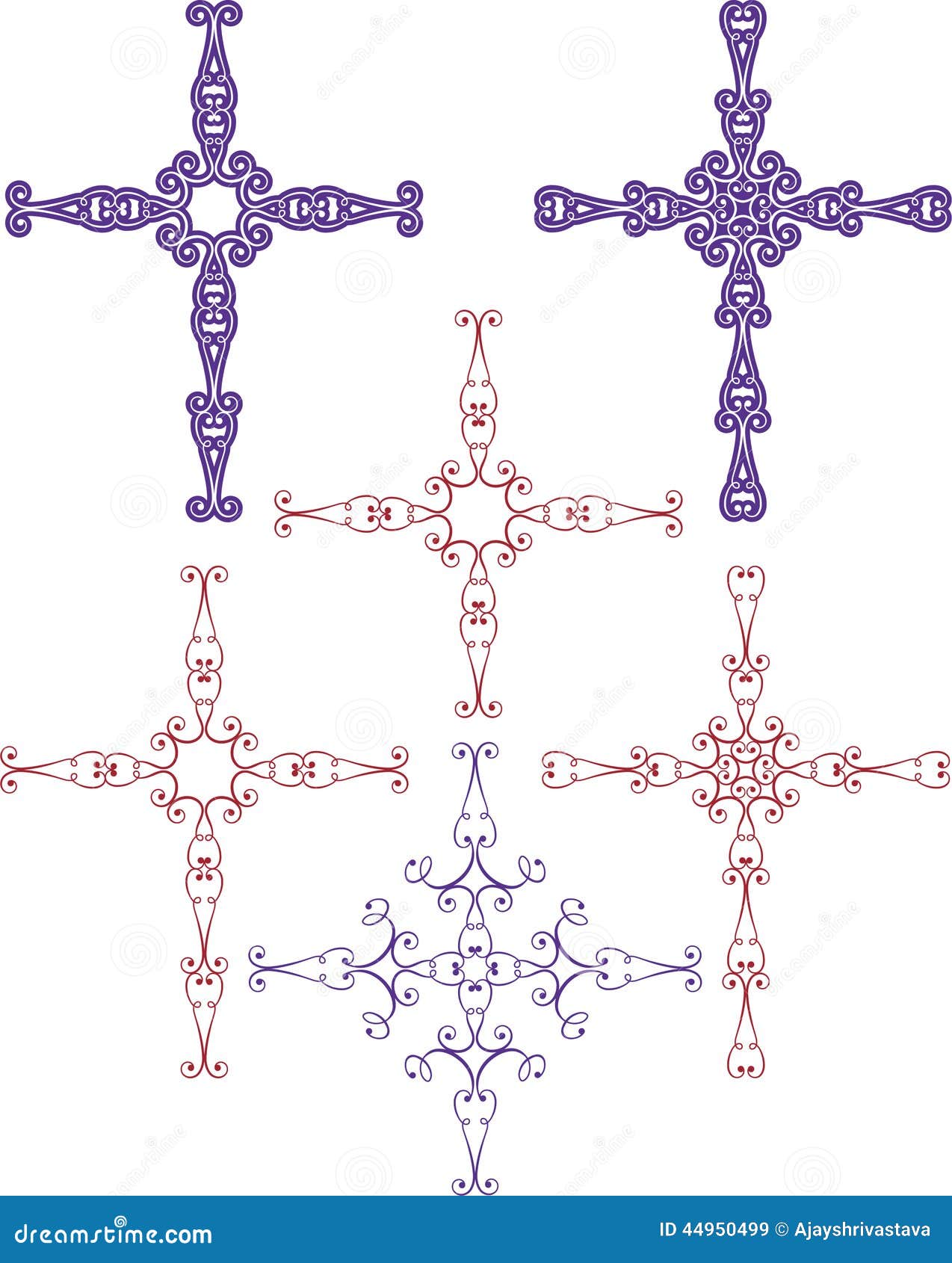 Christian Cross Design stock vector. Illustration of beautiful - 44950499