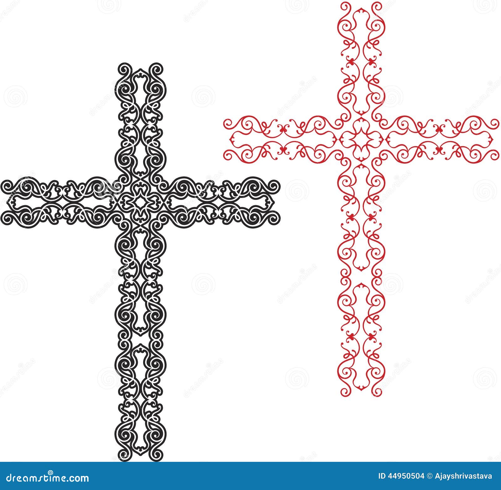 Christian Cross Design stock vector. Illustration of henna - 44950504