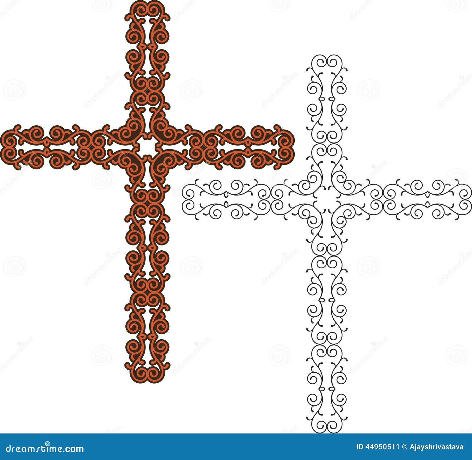Christian Cross Design stock vector. Illustration of icon - 44950511