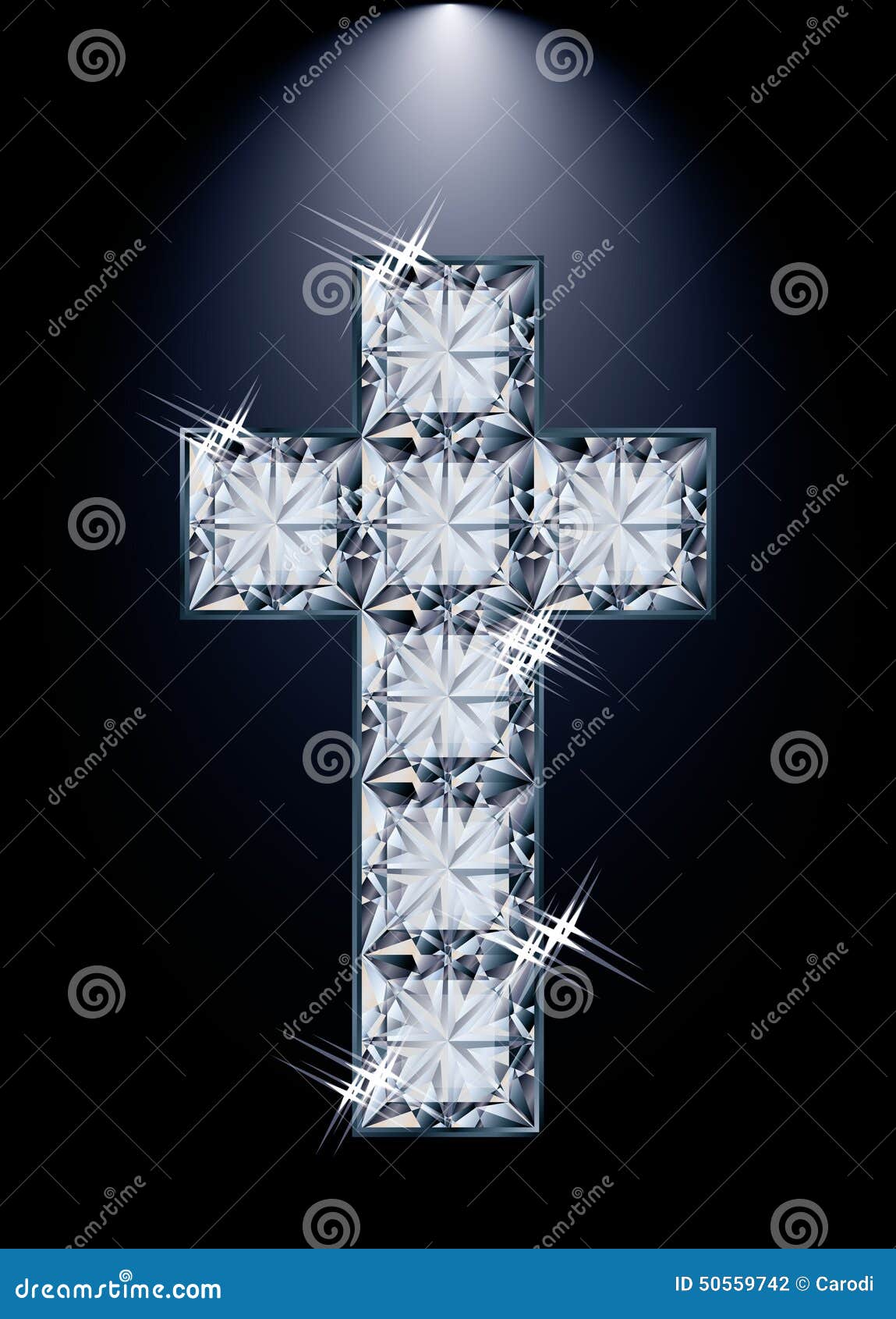 Christian Cross Diamond Religion Stock Vector - Illustration of glow ...