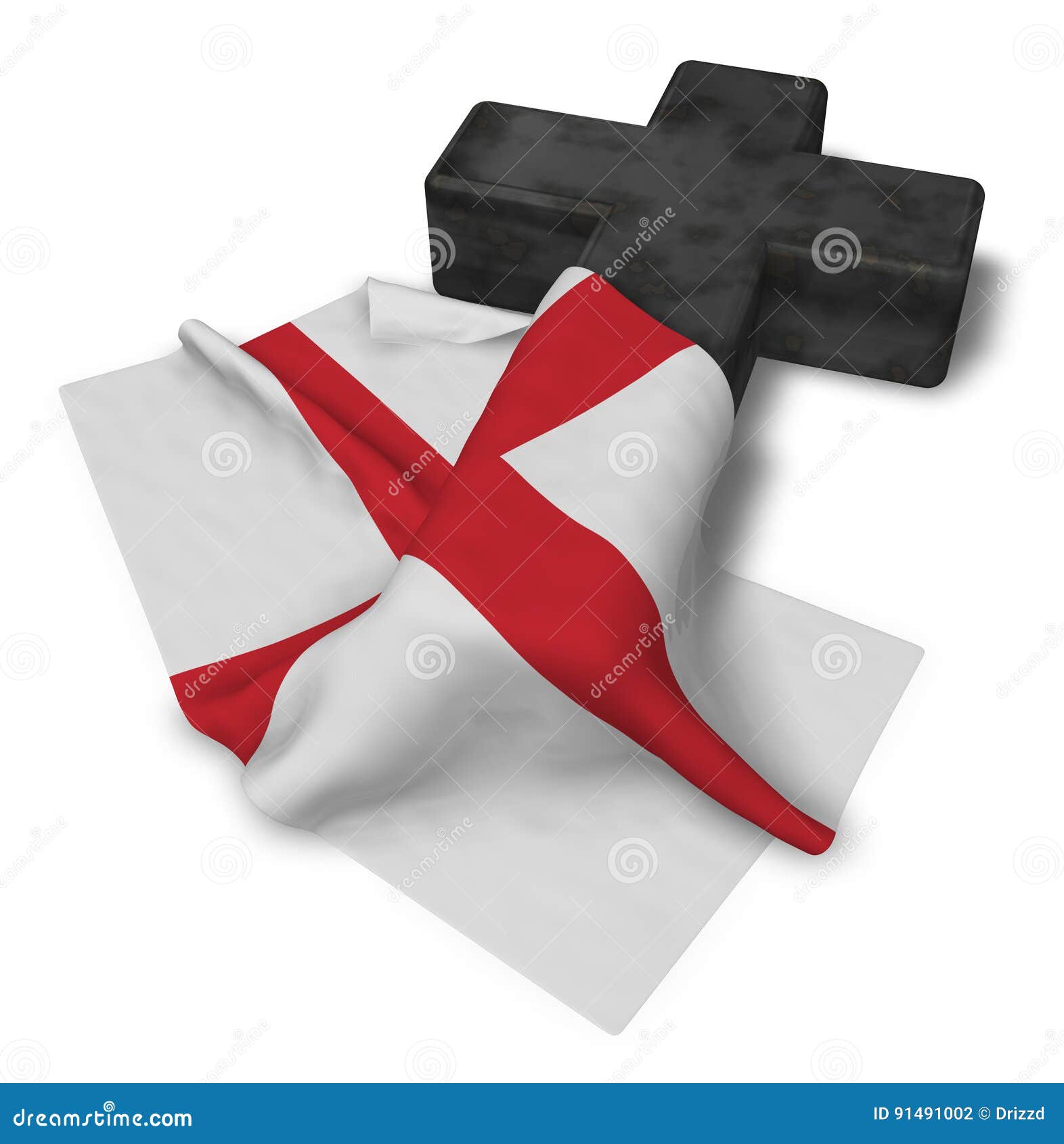 Christian Cross and Flag of England Stock Illustration - Illustration ...