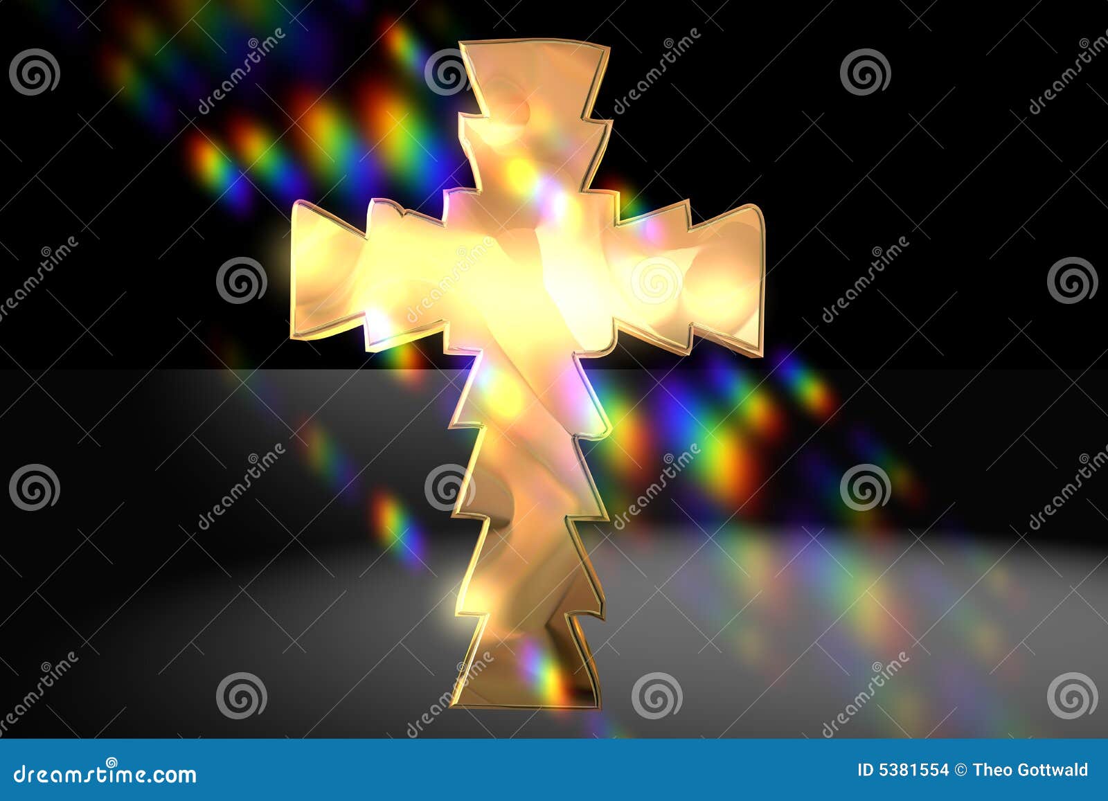 Christian cross and flare stock illustration. Illustration of design ...