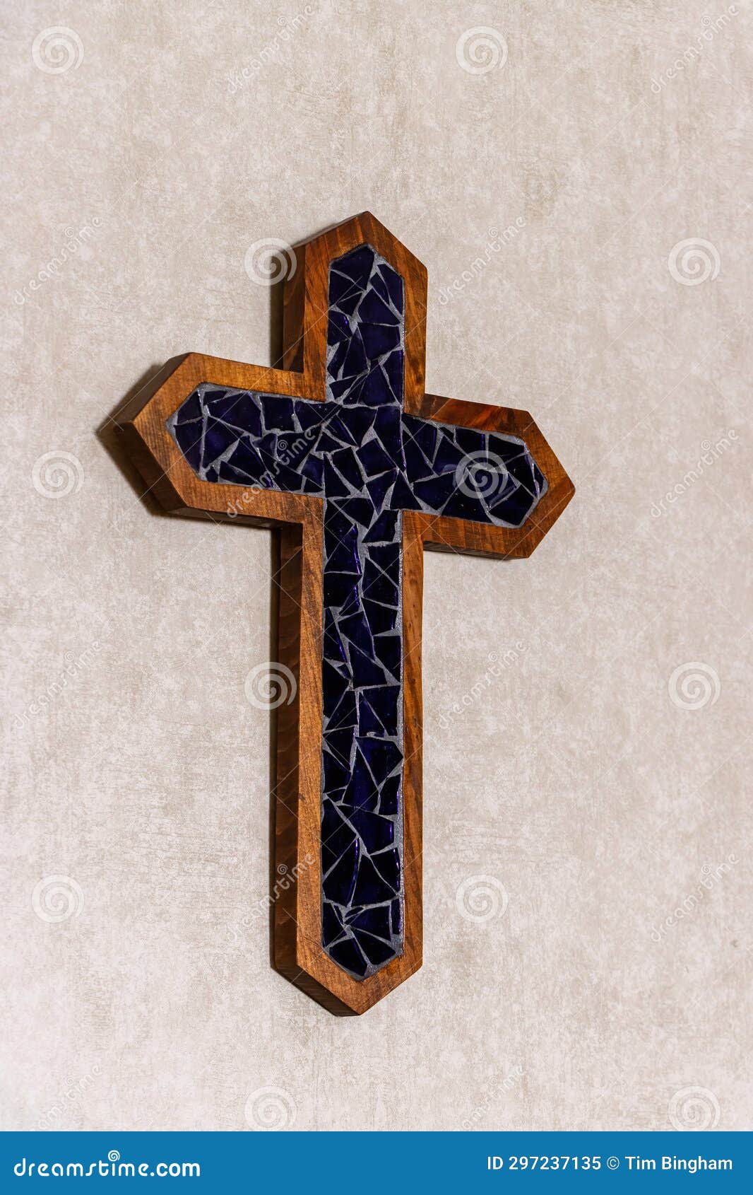 Cross Hanging on Wall Inside the House Stock Image - Image of pattern ...