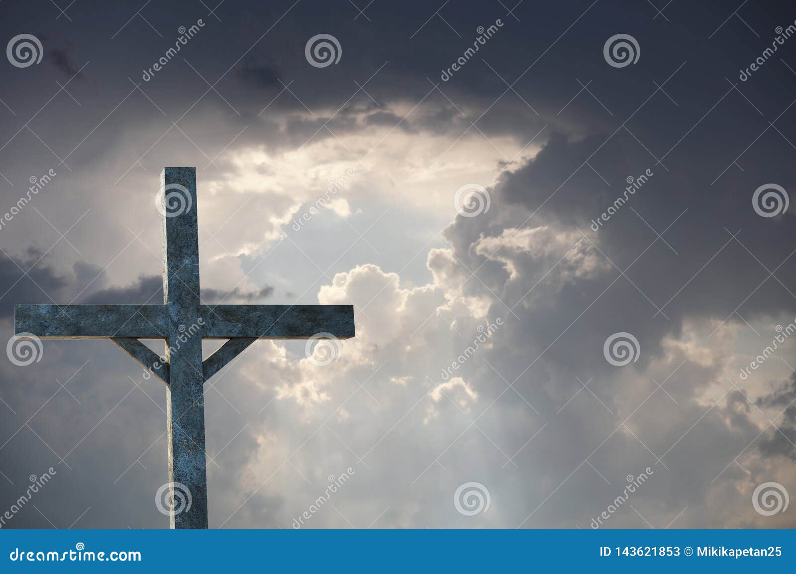 Christian Cross 3d Rendering Stock Illustration - Illustration of ...
