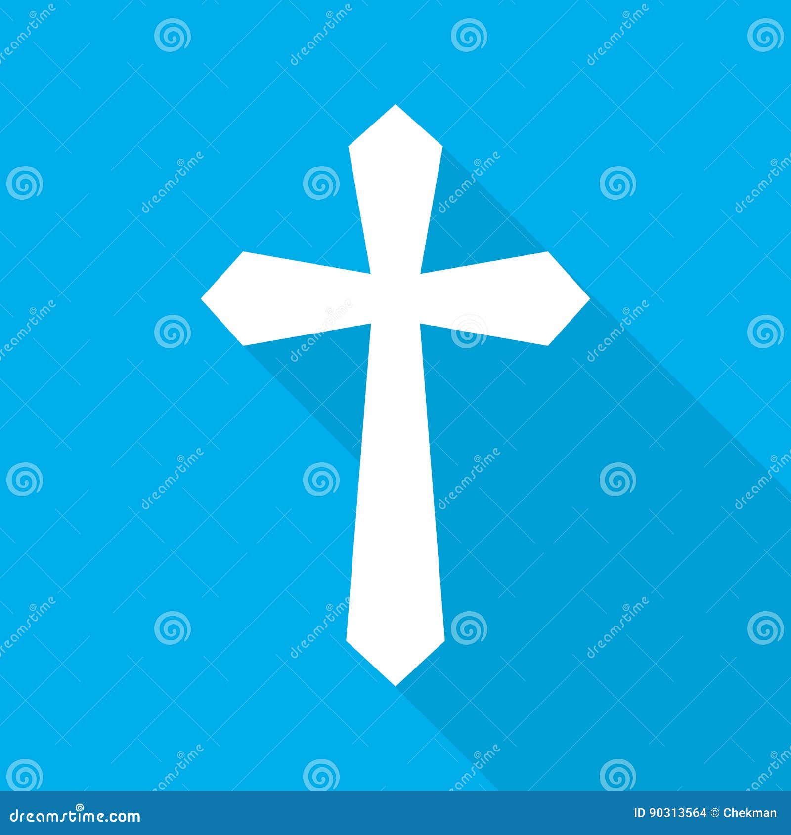 Christian Cross Icon. Vector Illustration Stock Illustration ...