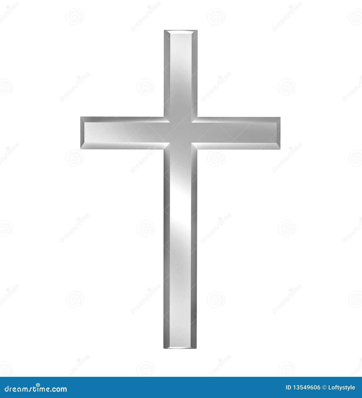 Baptism Cross Clip Art Silver