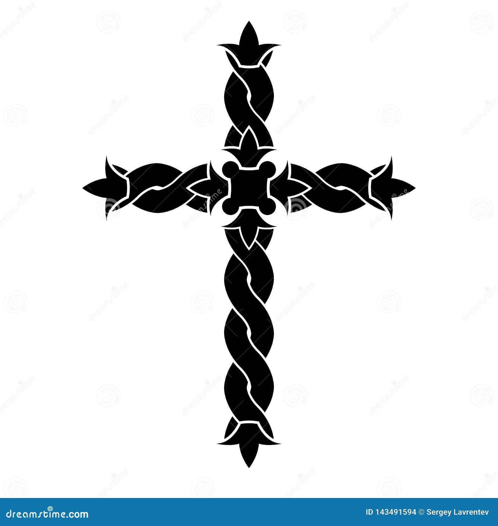 Religious cross. Vector stock vector. Illustration of elegance - 143491594