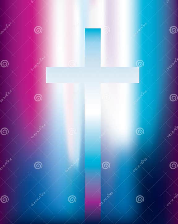 Christian cross light stock vector. Illustration of hope - 9093326