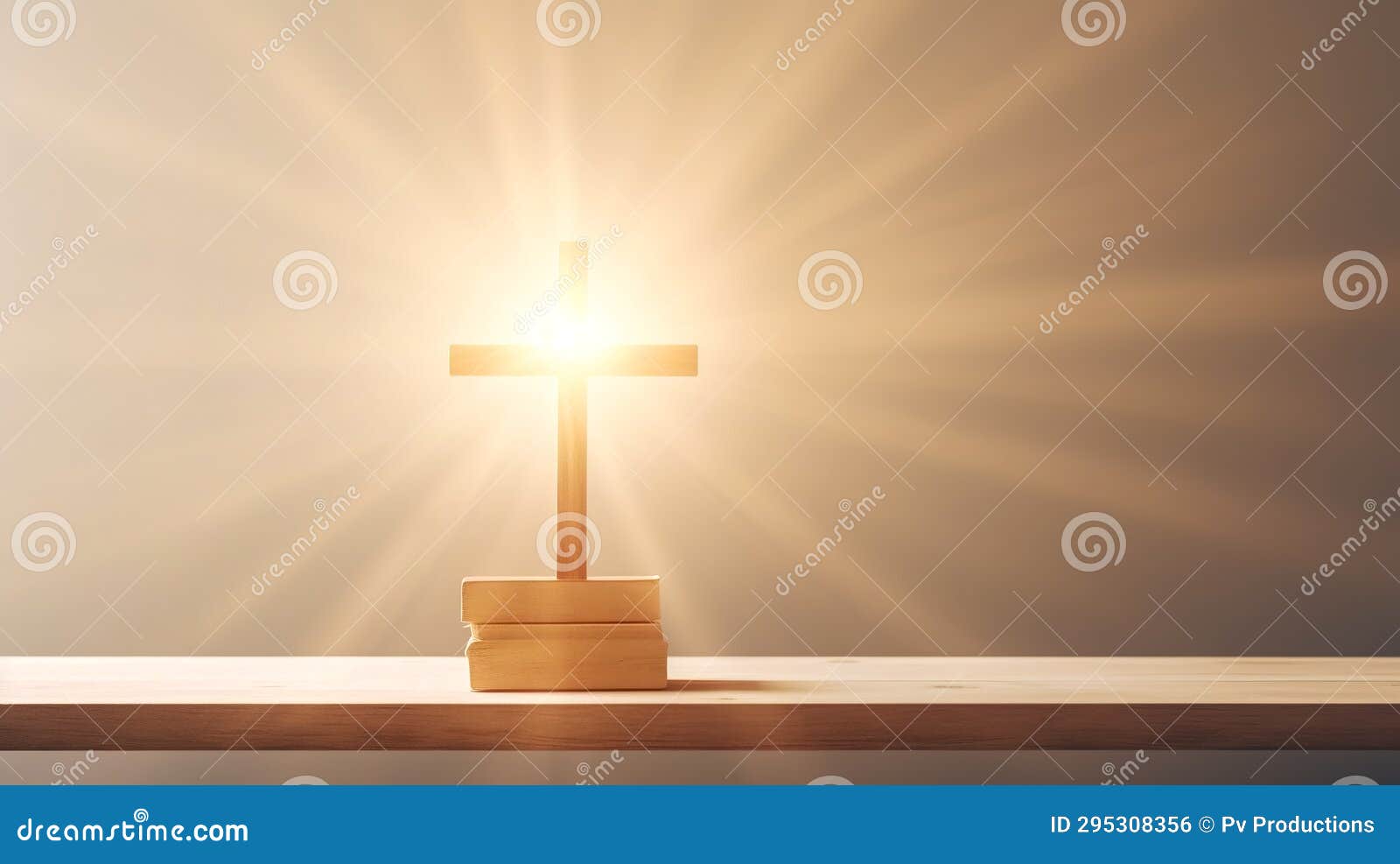 Soft Light Background with a Christian Cross. Stock Photo - Image of ...