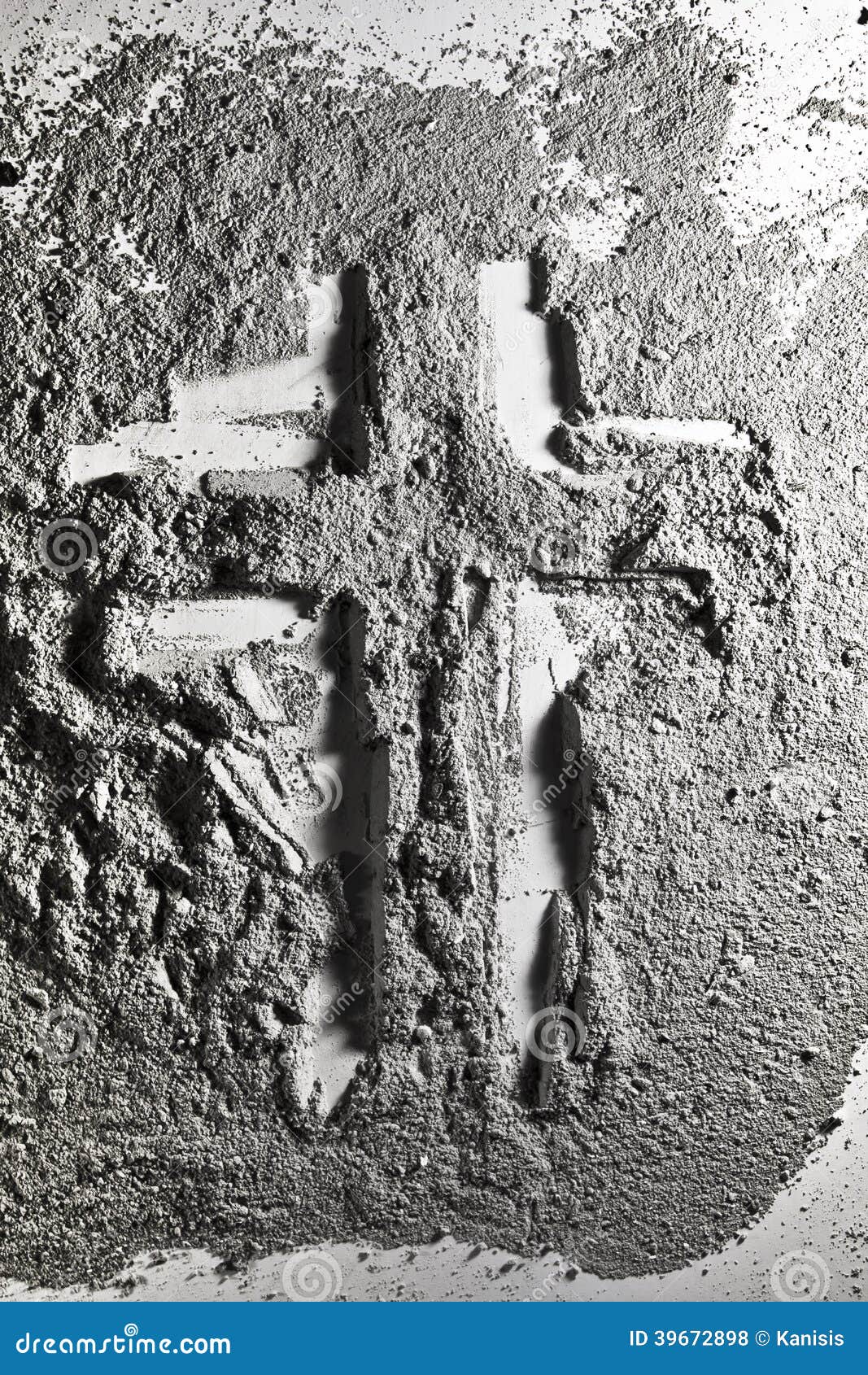 Christian Cross Made Of Ash Royalty-Free Stock Image | CartoonDealer ...