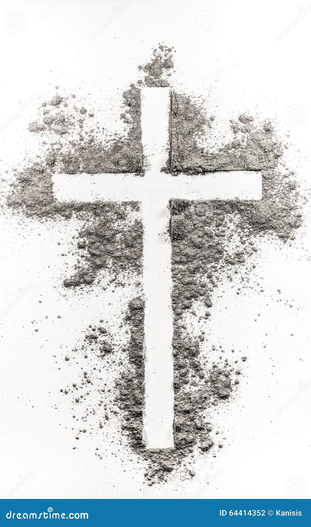 Christian Cross Made of Ash Stock Photo - Image of lent, peace: 64414352
