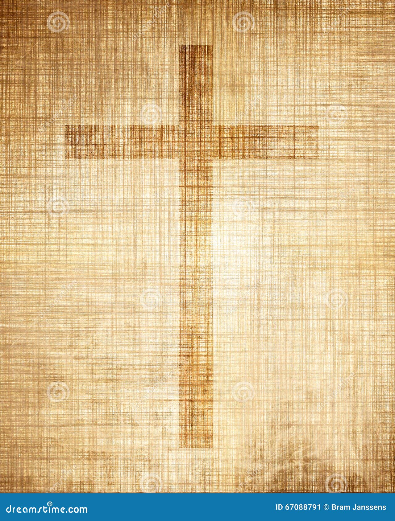 Christian Cross on Paper Background Stock Illustration - Illustration ...