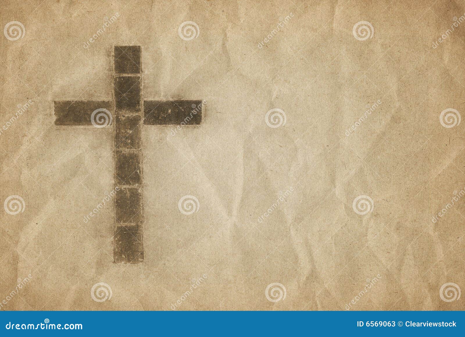 Christian Cross on Parchment Stock Vector - Illustration of manuscript ...