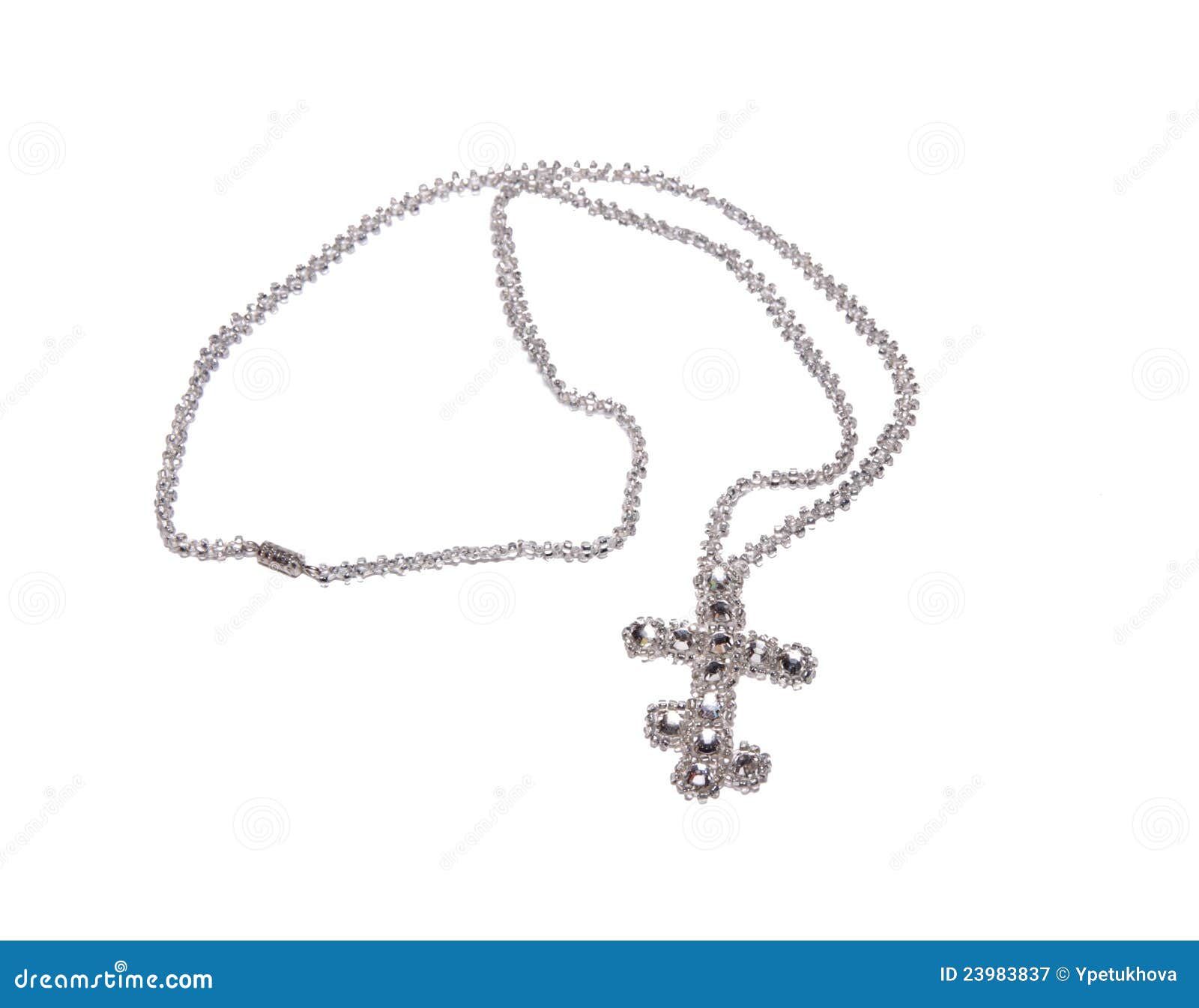 Christian Cross of Rhinestones on a Chain Stock Image - Image of unique ...