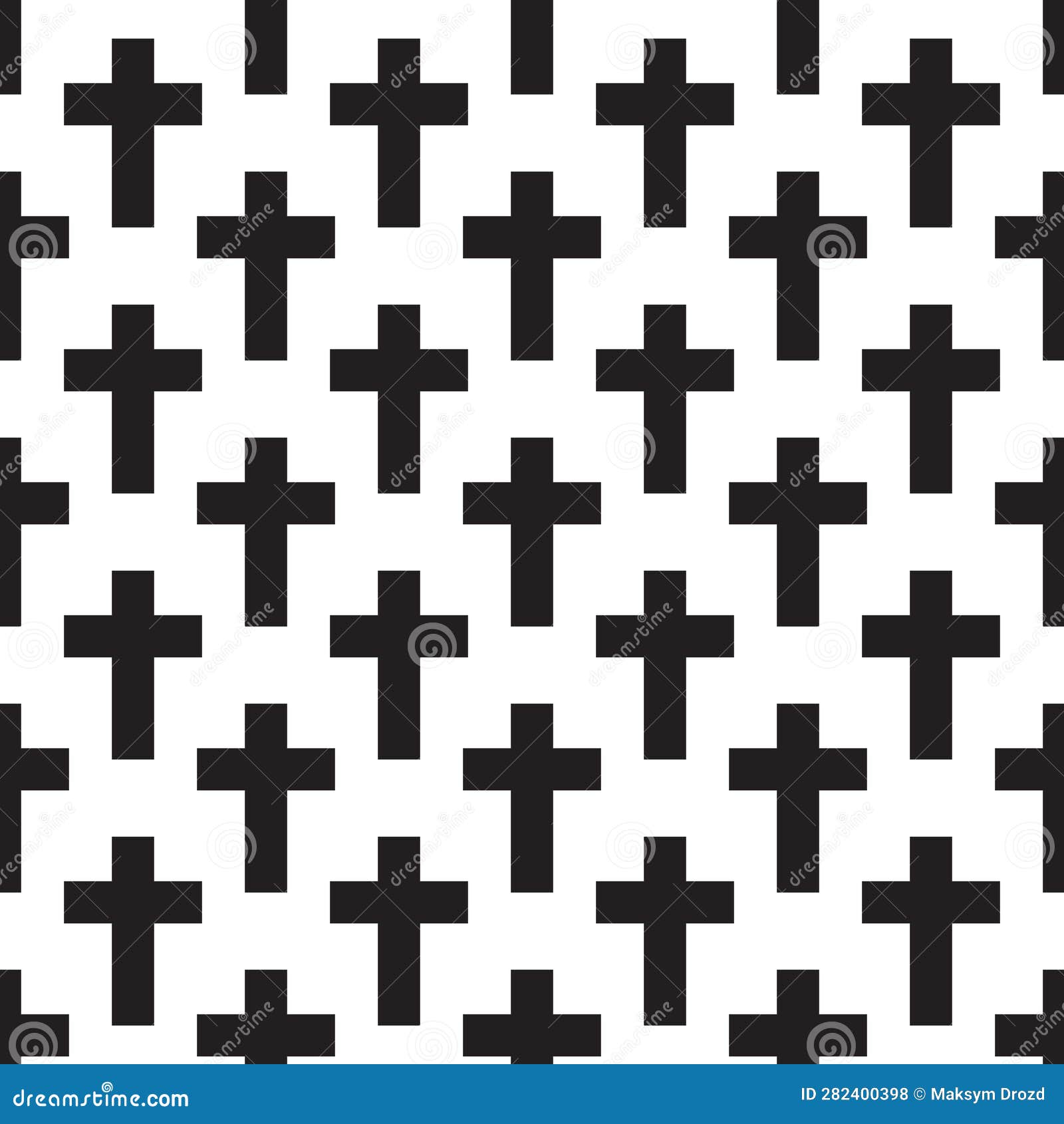 Christian Cross Seamless Pattern. Stock Vector - Illustration of church ...