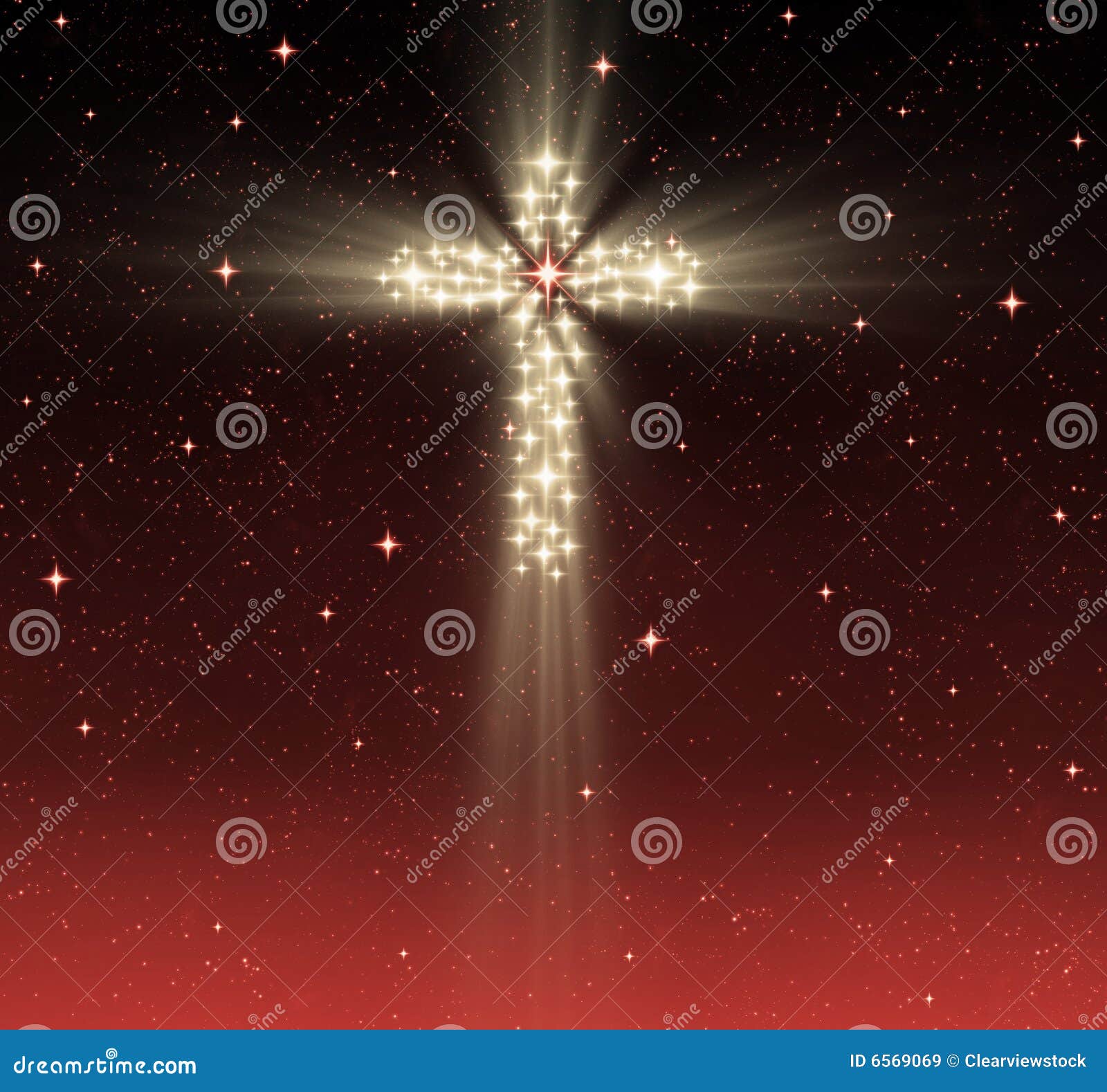Christian Cross In Stars Royalty-Free Stock Photography | CartoonDealer ...