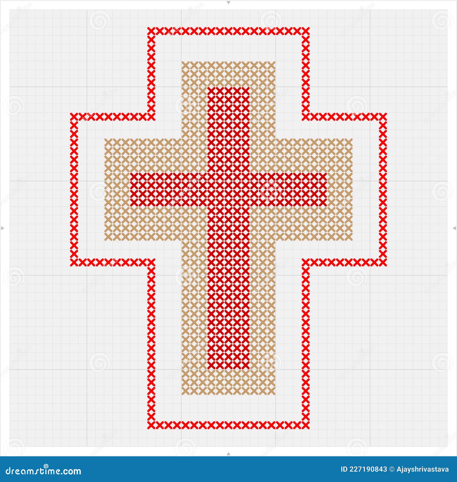 Christian Cross Stitch Pattern Stock Vector - Illustration of cross ...
