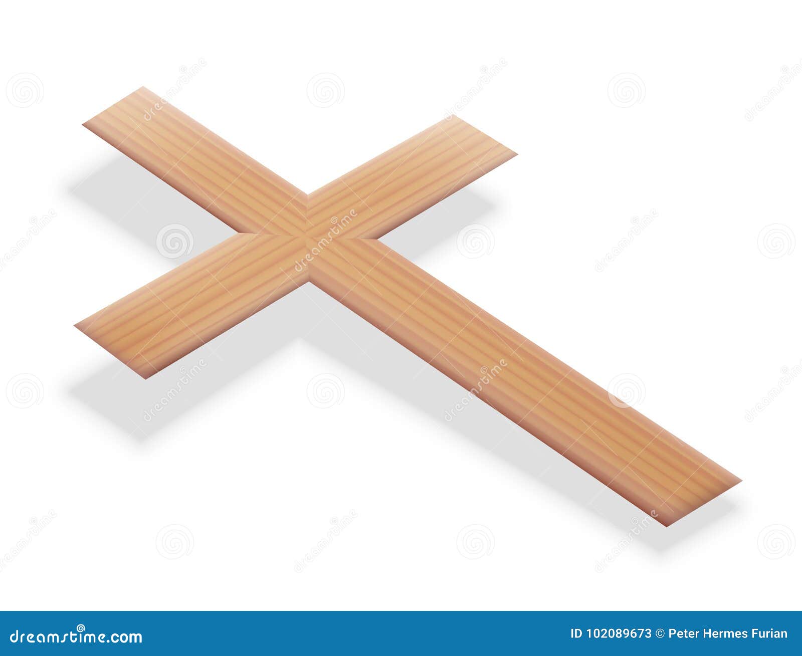 Christian Cross Weightless Floating Ilustración del Vector ...