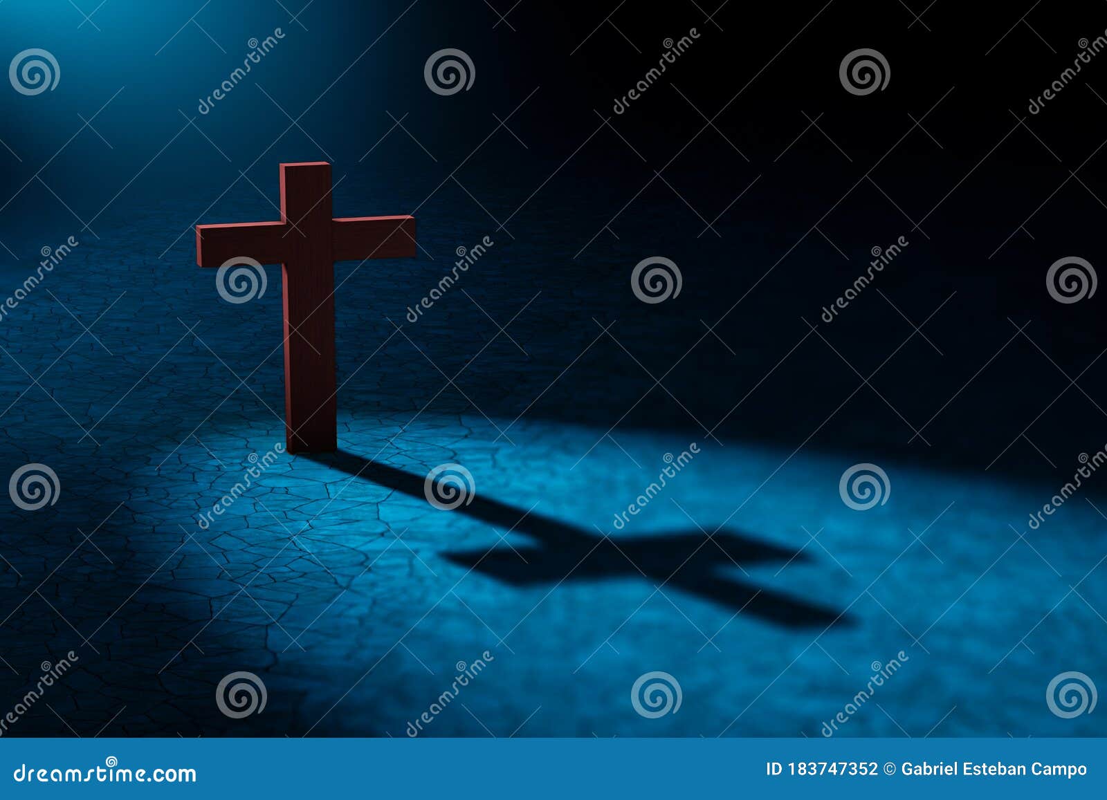 Christian Cross, Window Light Stock Illustration - Illustration of ...