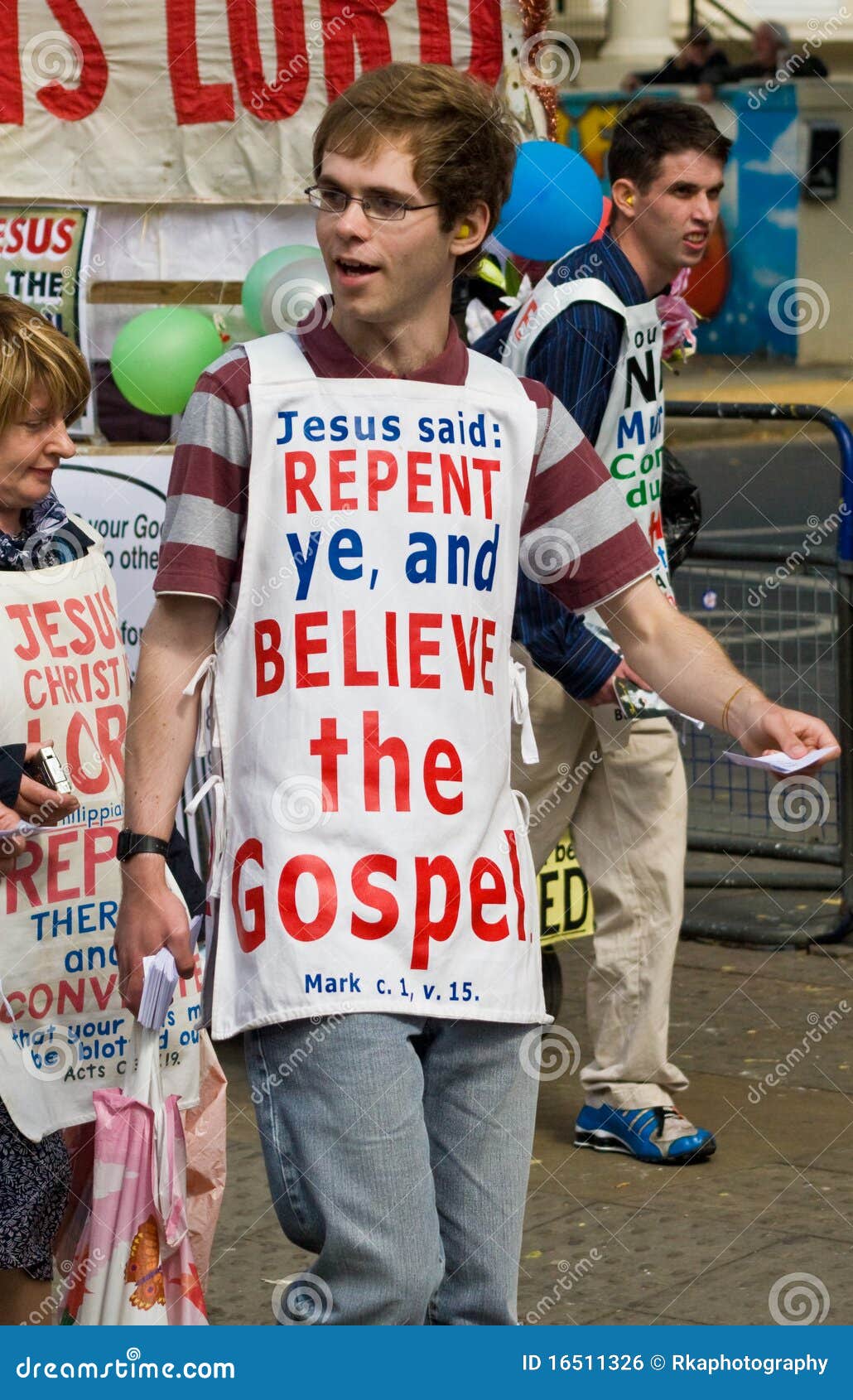Jesus Said Repent Ye and Believe the Gospel Editorial Photo - Image of ...