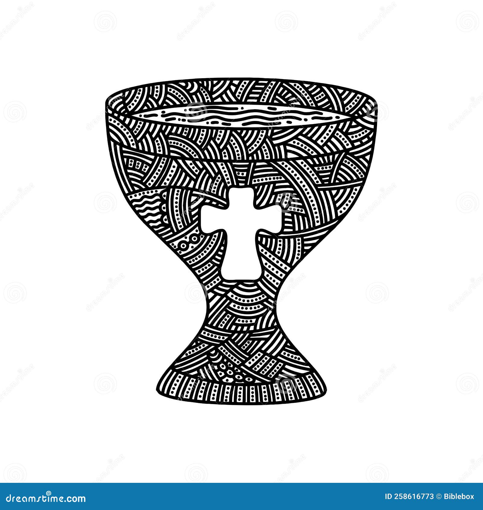 Christian Doodle Illustration. The Holy Grail | CartoonDealer.com ...
