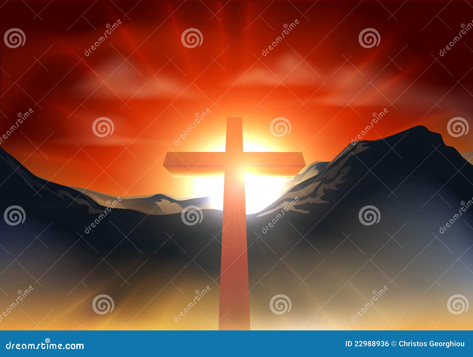 Christian Easter Cross Concept Stock Vector - Illustration of friday ...