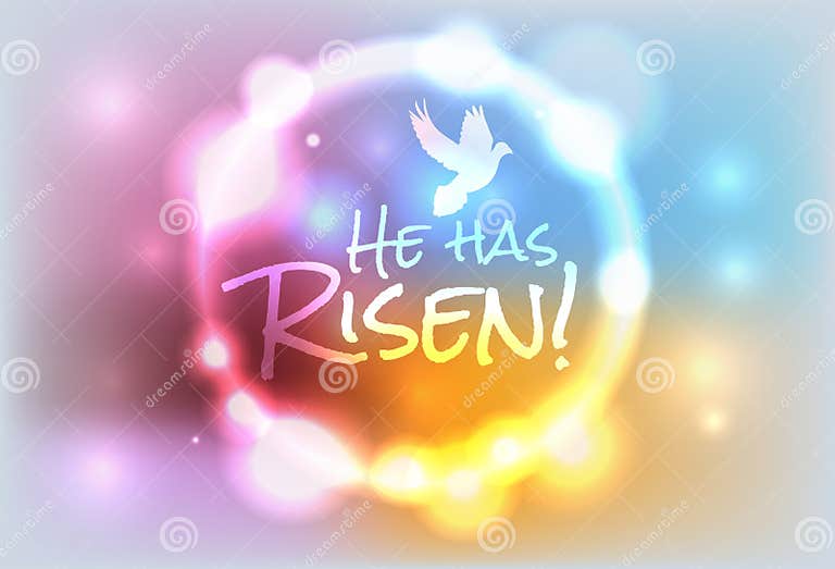 Christian Easter Risen Illustration Stock Vector - Illustration of ...