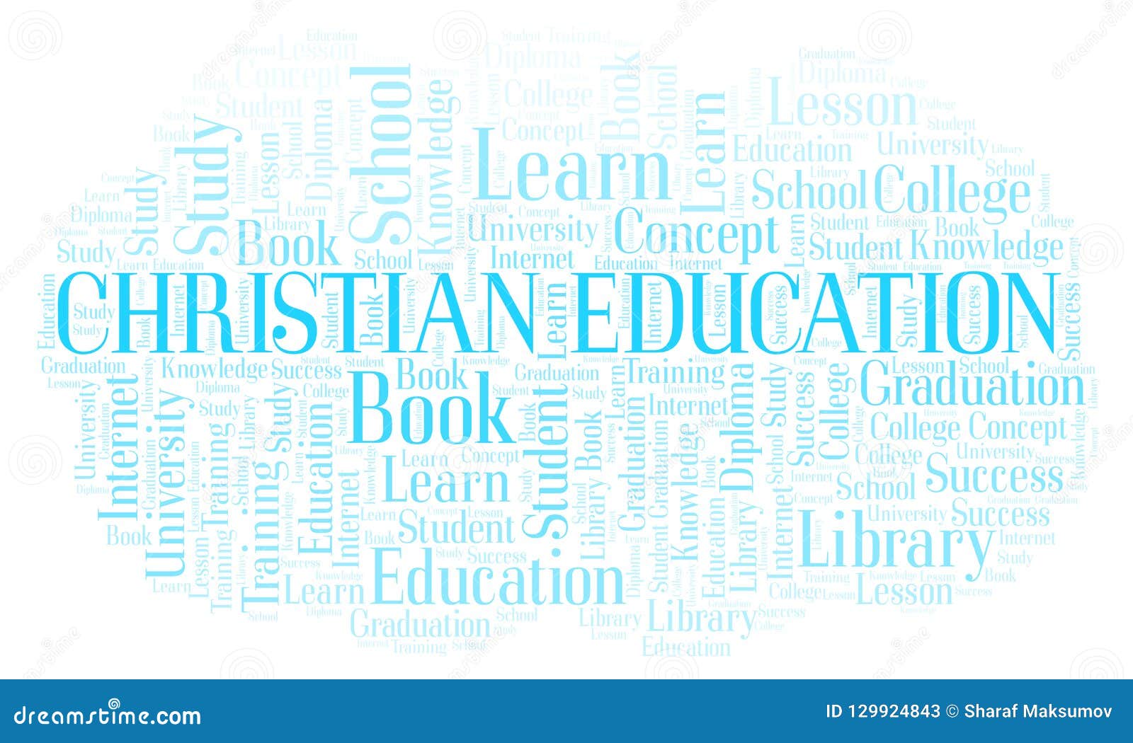 Christian Education Word Cloud. Stock Illustration - Illustration of ...