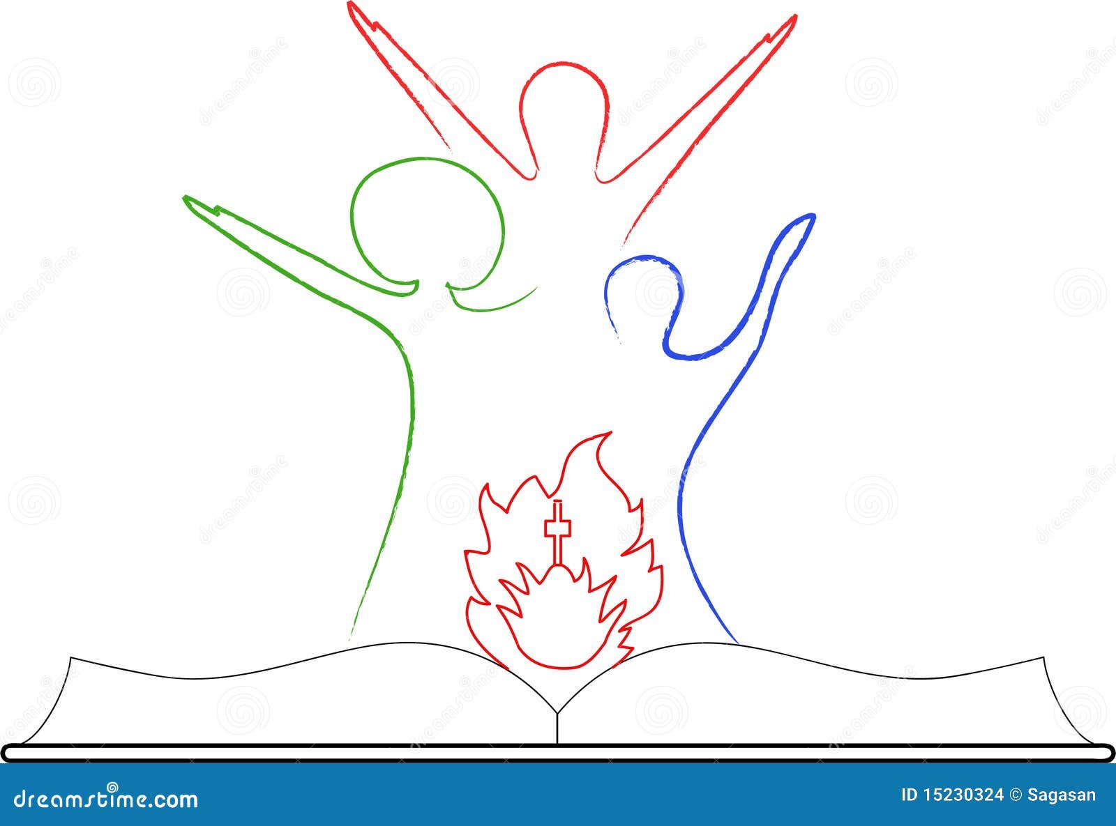 Christian emblem stock vector. Illustration of symbols - 15230324