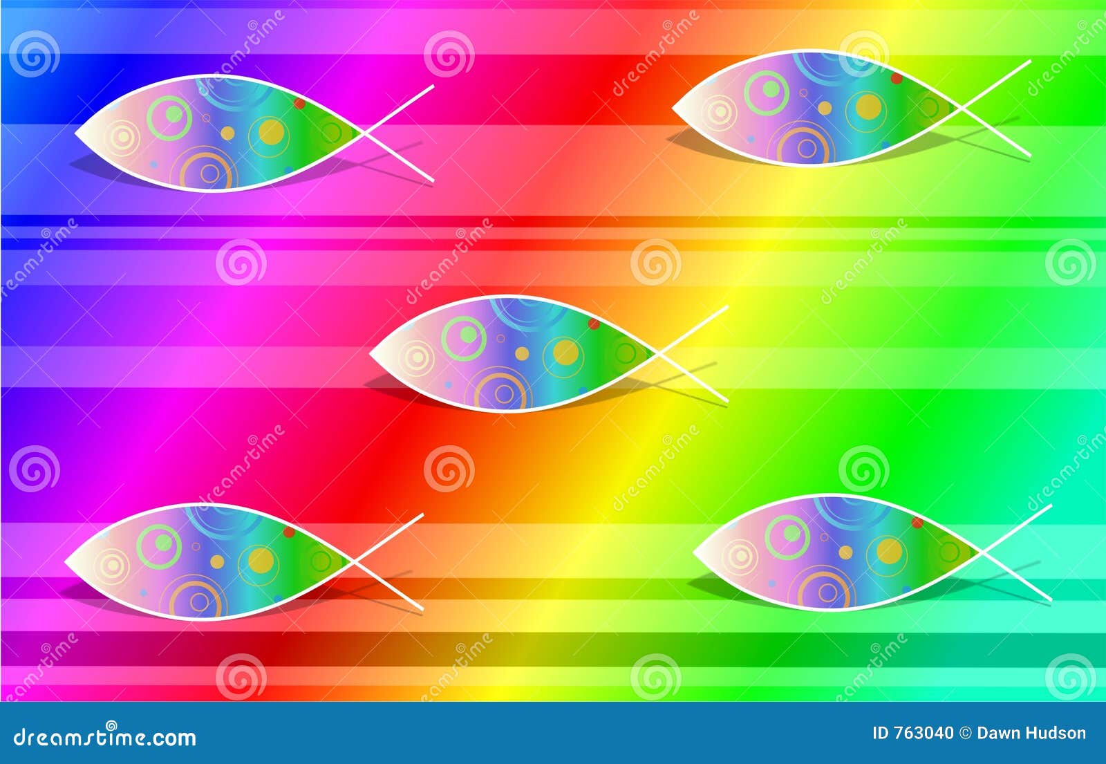 Christian Fish Symbols - Different Vector Illustrations - Isolated On ...