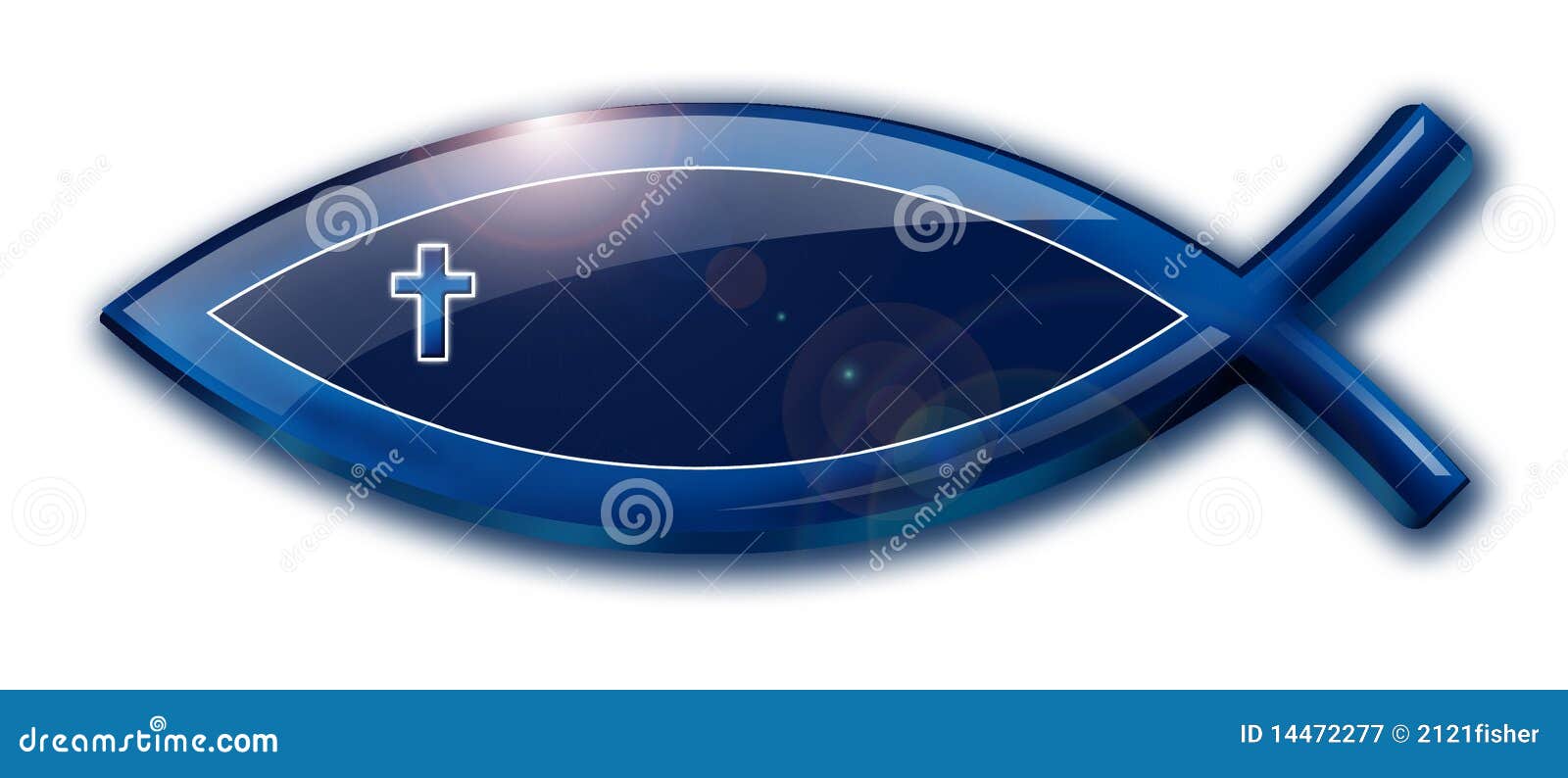 Christian Fish With Cross