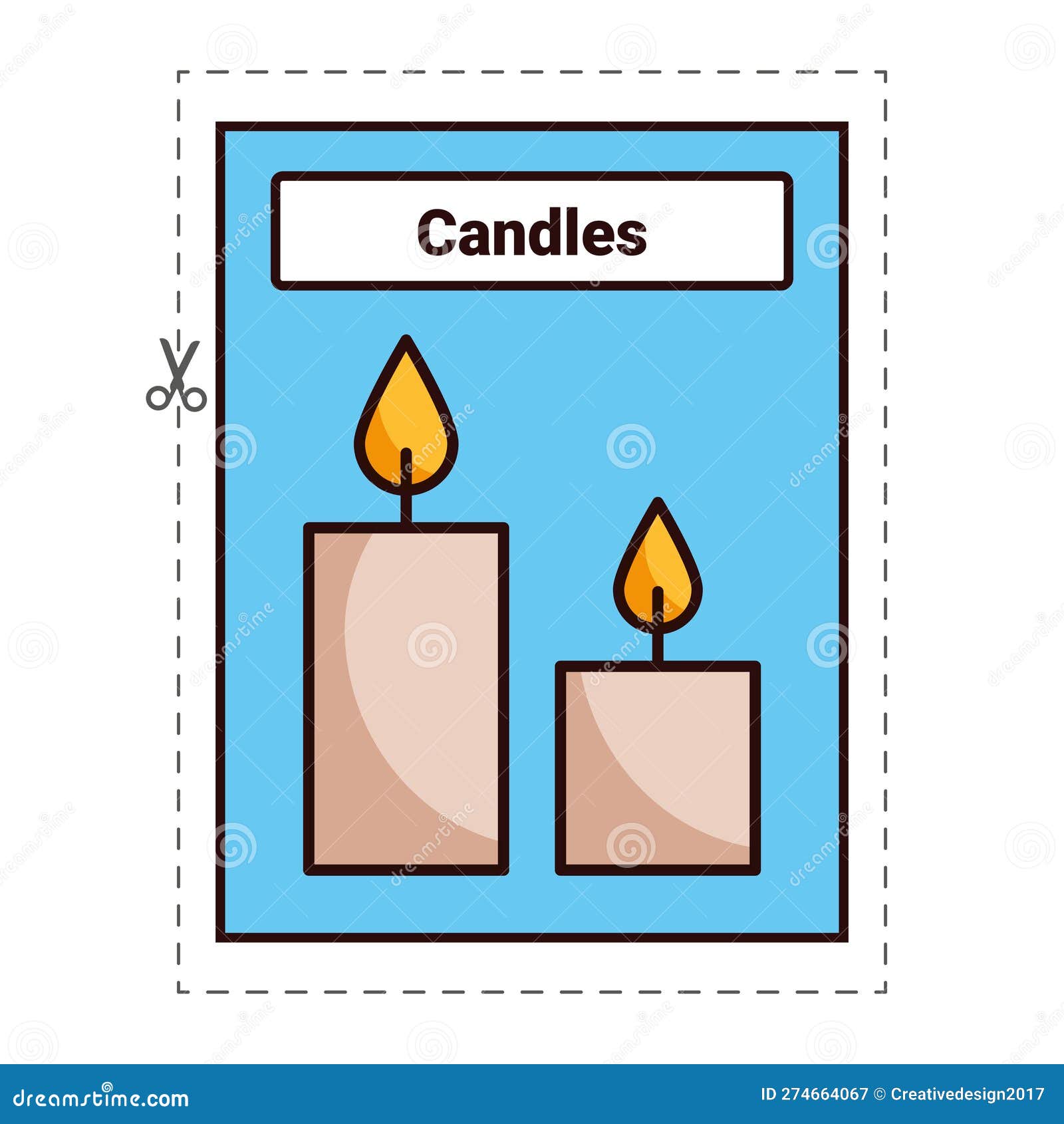 Christian flashcard dotted stock vector. Illustration of burn - 274664067