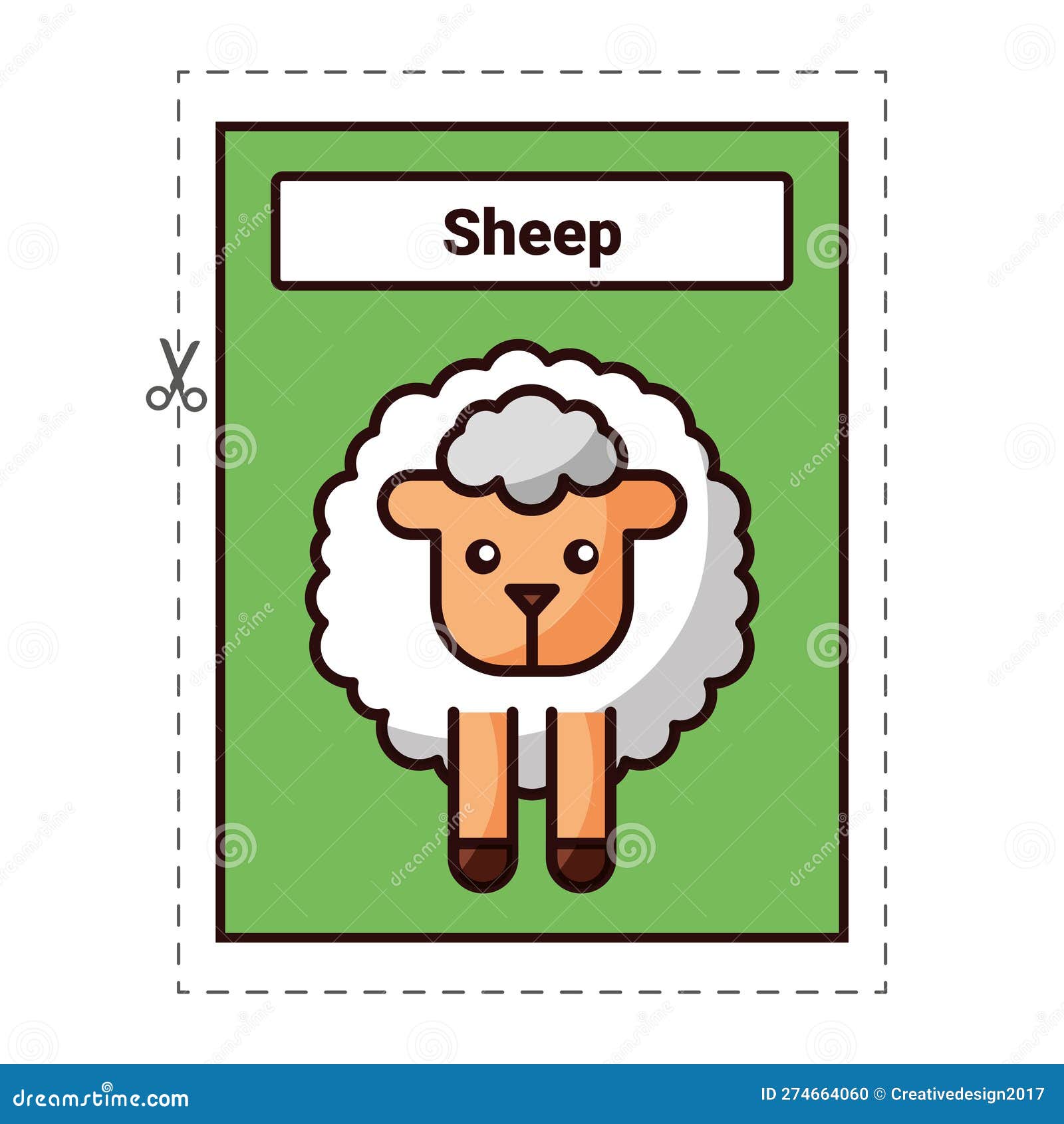 Christian flashcard dotted stock vector. Illustration of farm - 274664060