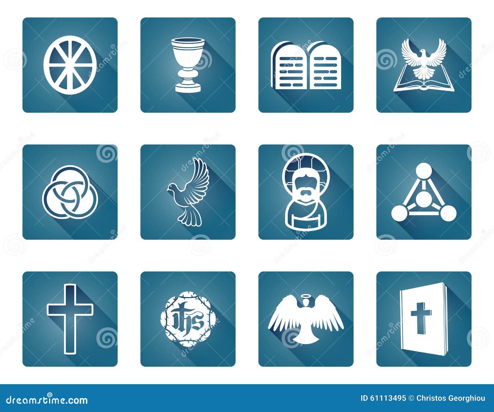 Christian Icon Symbols ilustração do vetor. Ilustração de pictograma ...