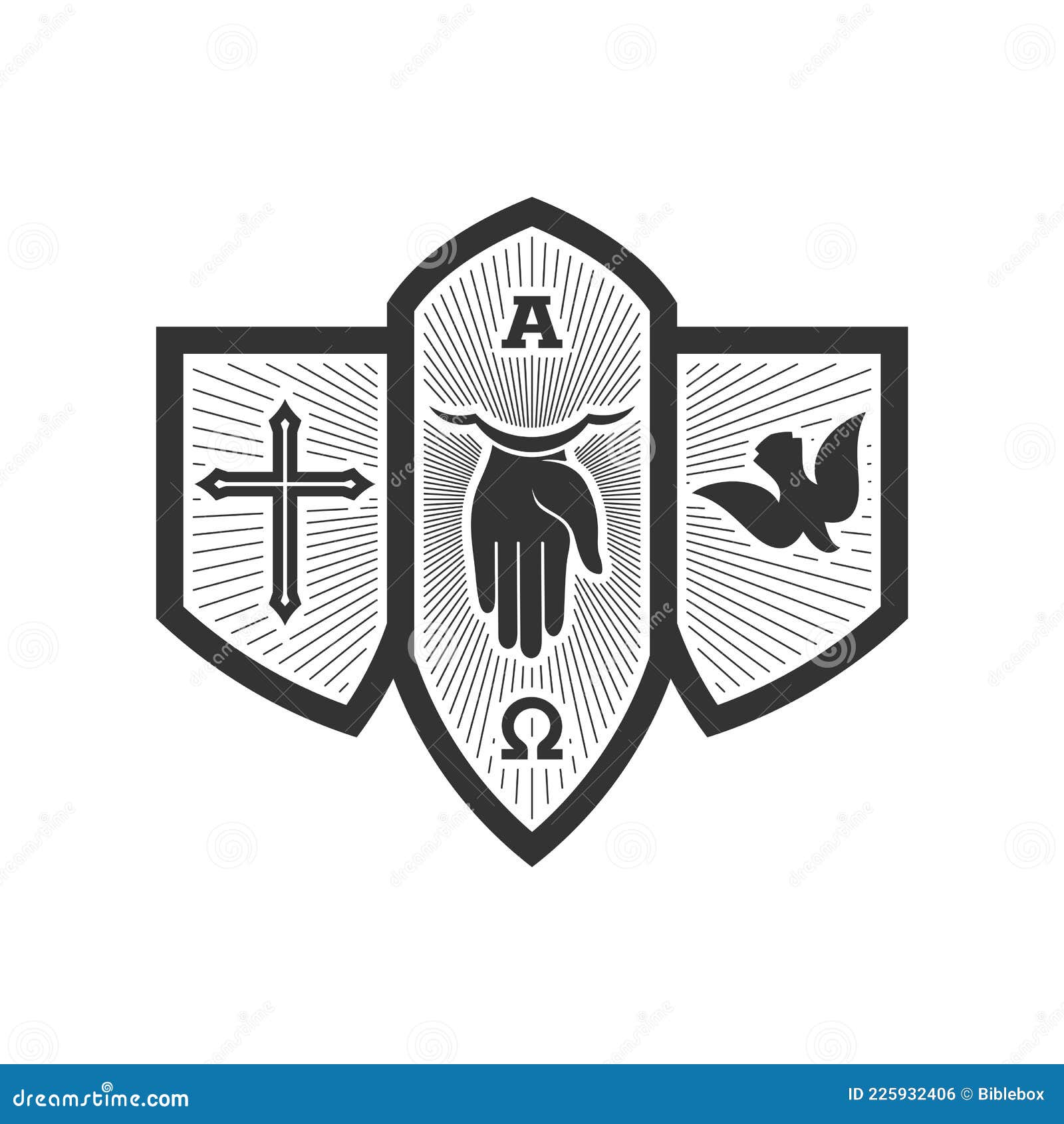 Christian Illustration. Church Logo. Composition of the Holy Trinity ...