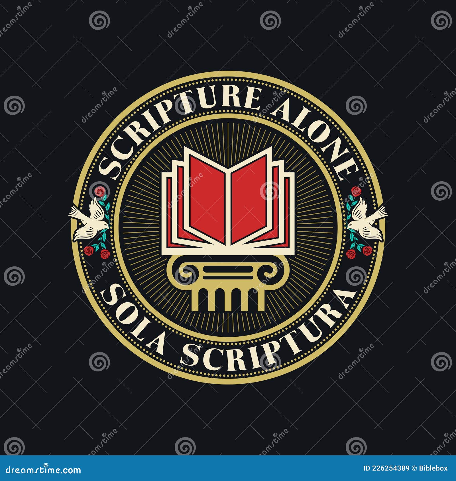 Christian Illustration. Five Solas of the Reformation Stock Vector ...