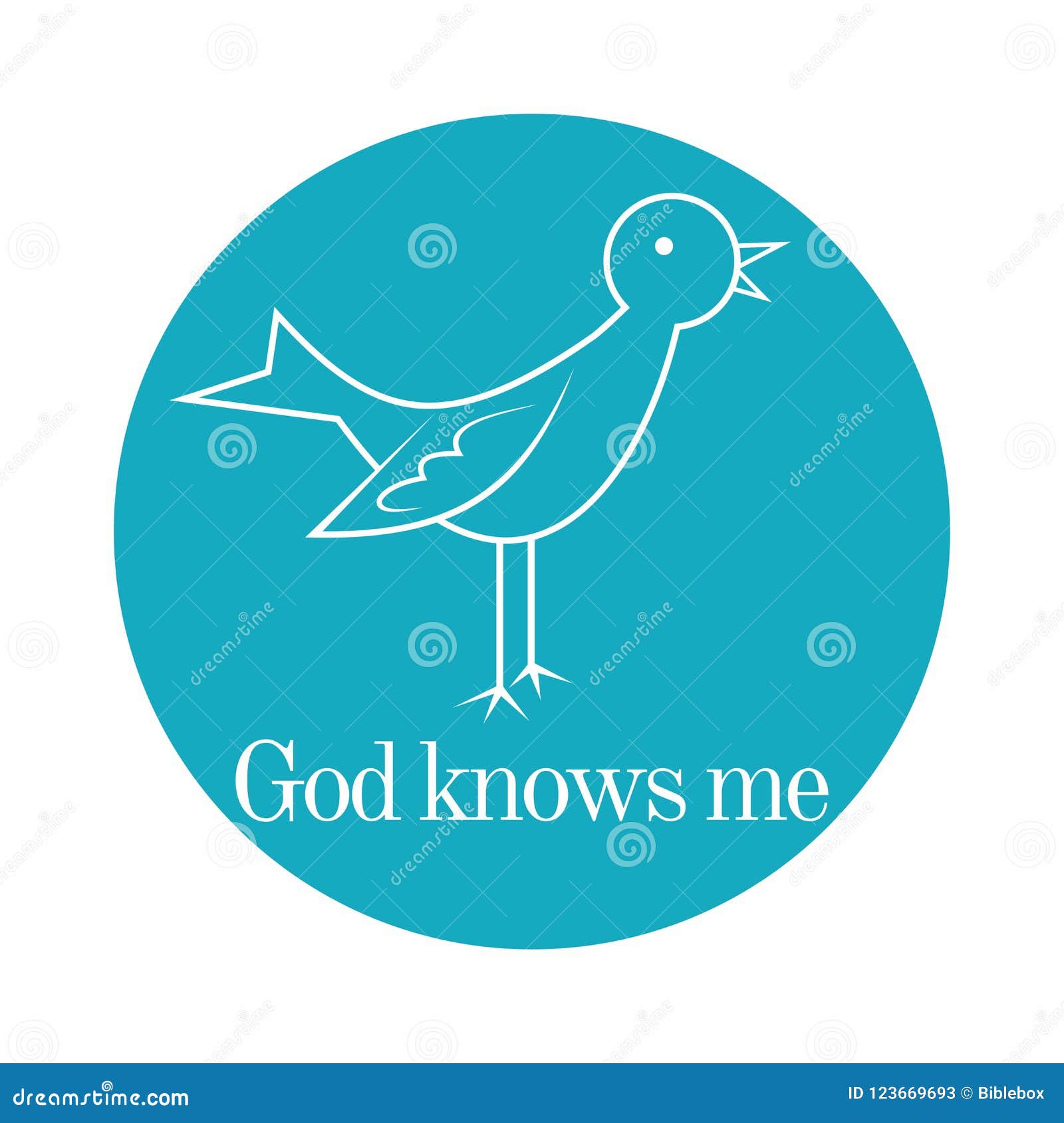 Christian Illustration. God Knows Me. Stock Vector - Illustration of ...