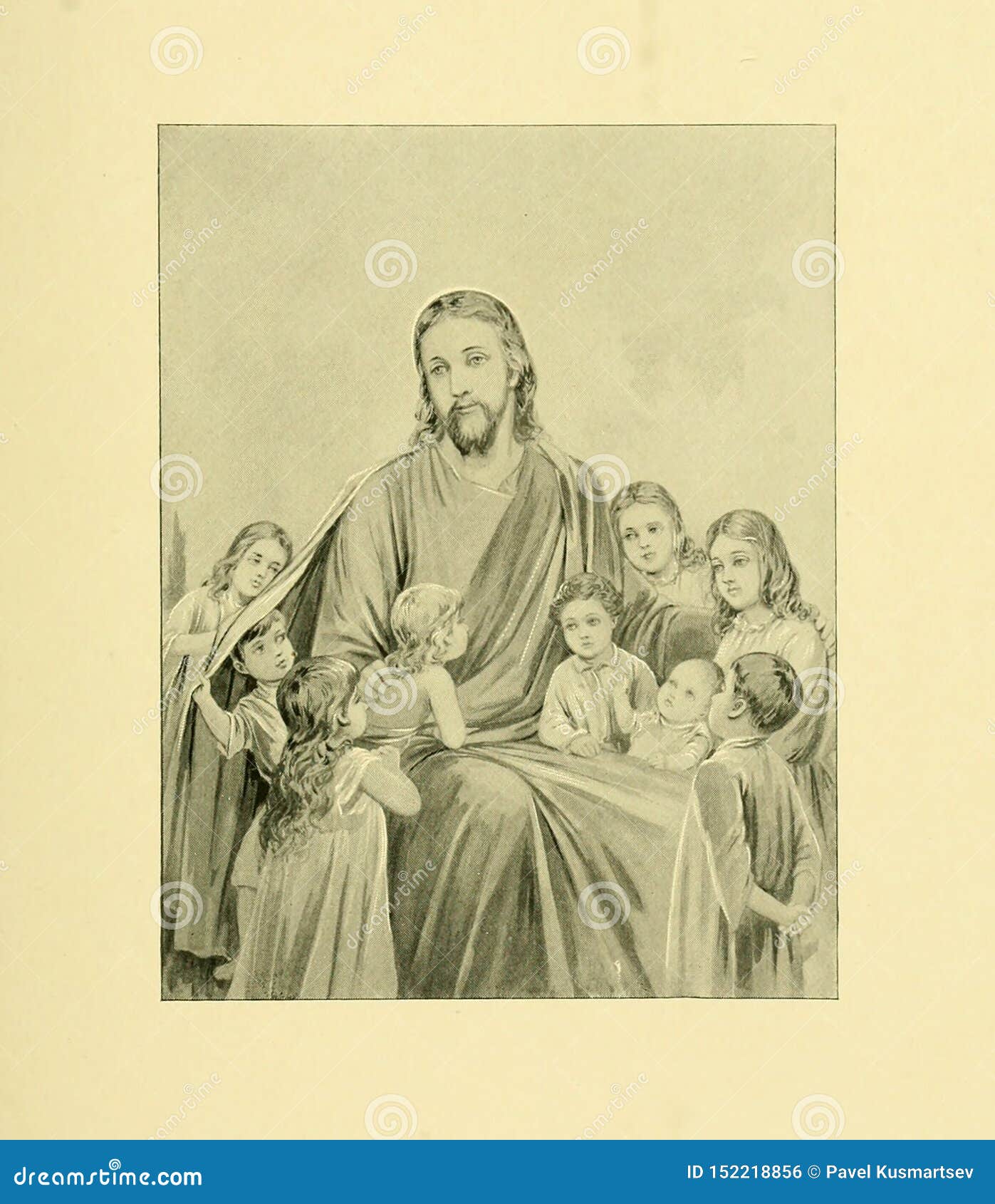 Christian Illustration. Old Image Stock Illustration - Illustration of ...