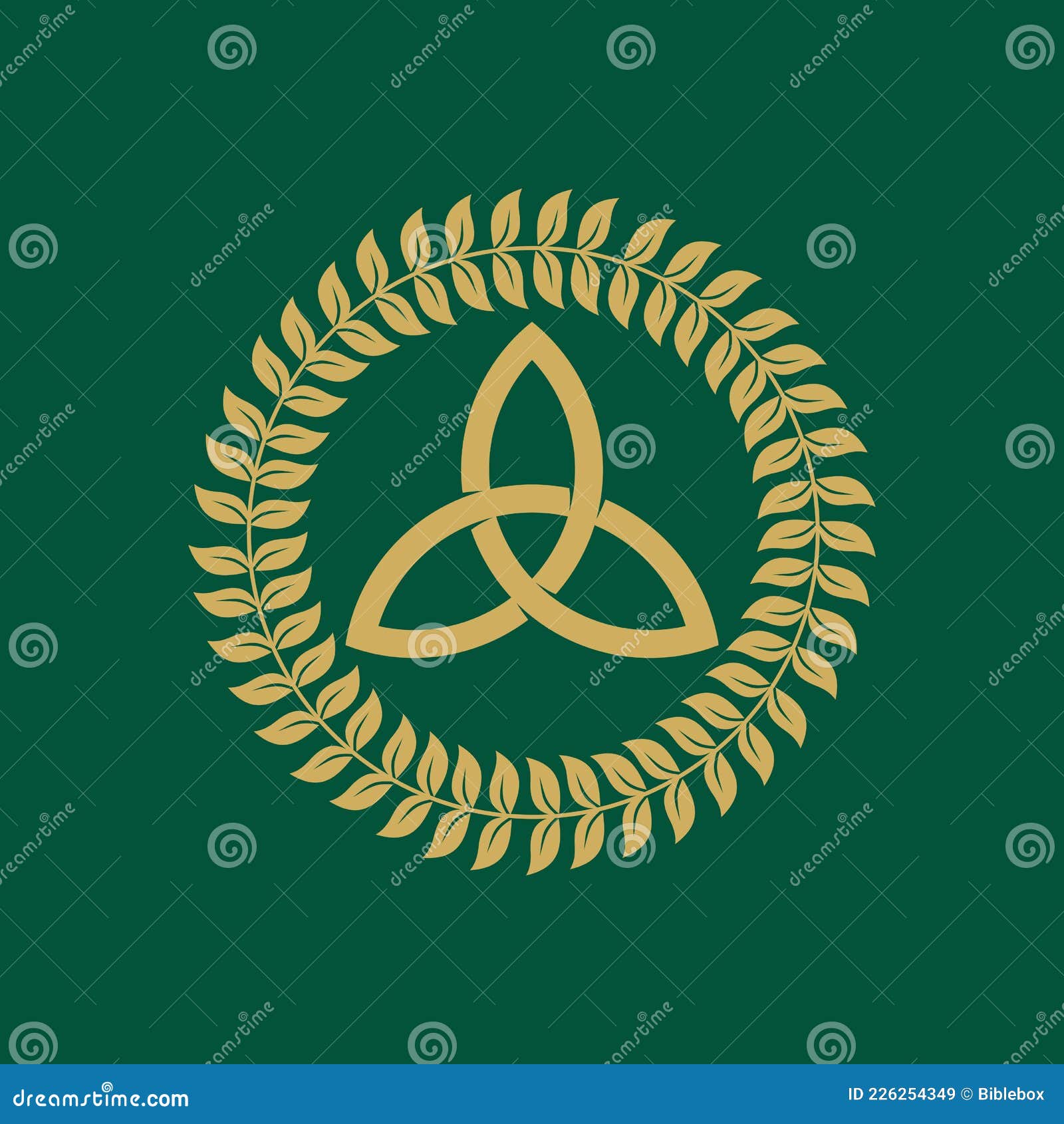 Christian Illustration. The Symbol Of The Holy Trinity Framed By A ...