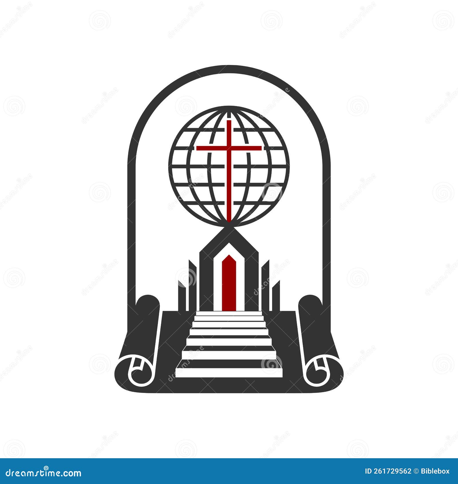 Christian Illustration. an Unfolded Scroll, the Christian Church is the ...